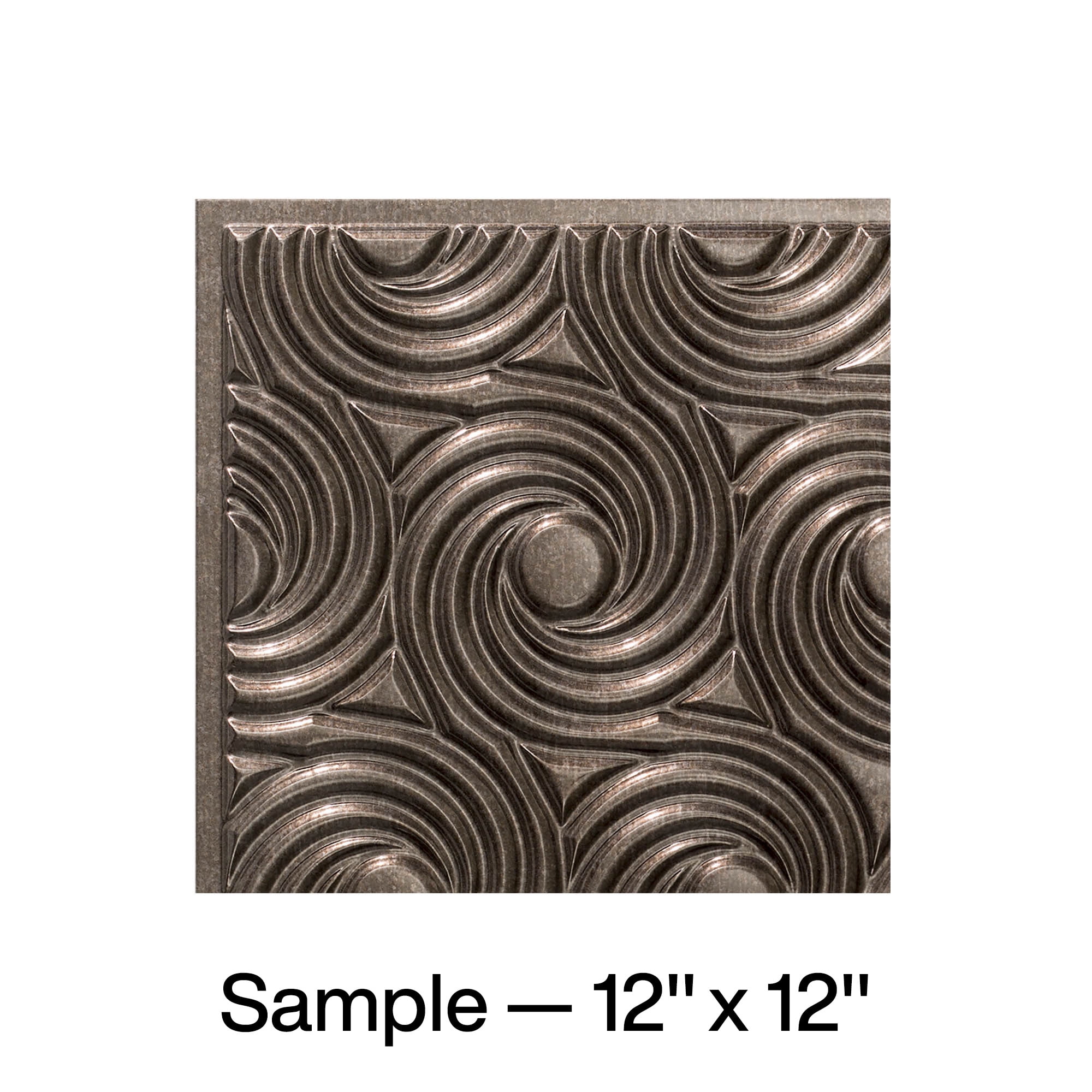 FASÄDE Cyclone Decorative Vinyl Glue Up Ceiling Panel in Smoked Pewter ...