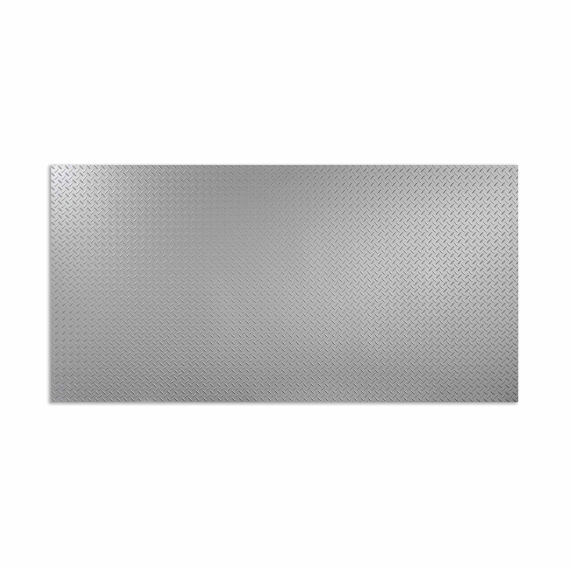 FASÄDE Diamond Plate 4-foot x 8-foot PVC Wall Panel in Argent Silver ...