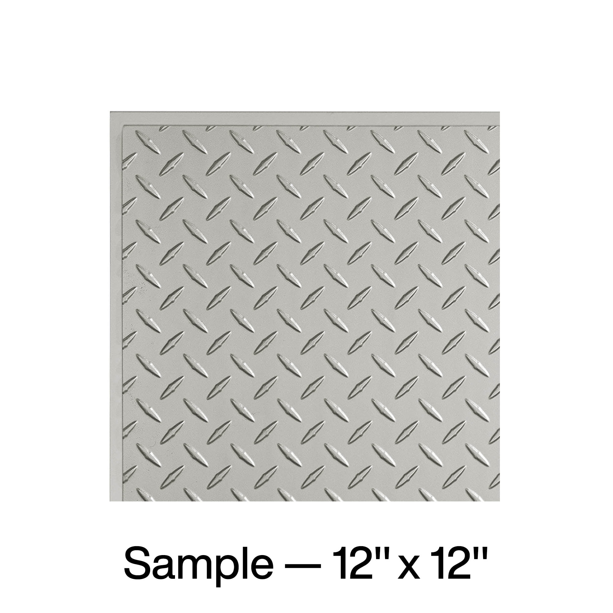 FASÄDE Diamond Plate Decorative Vinyl Wall Panel in Argent Silver ...