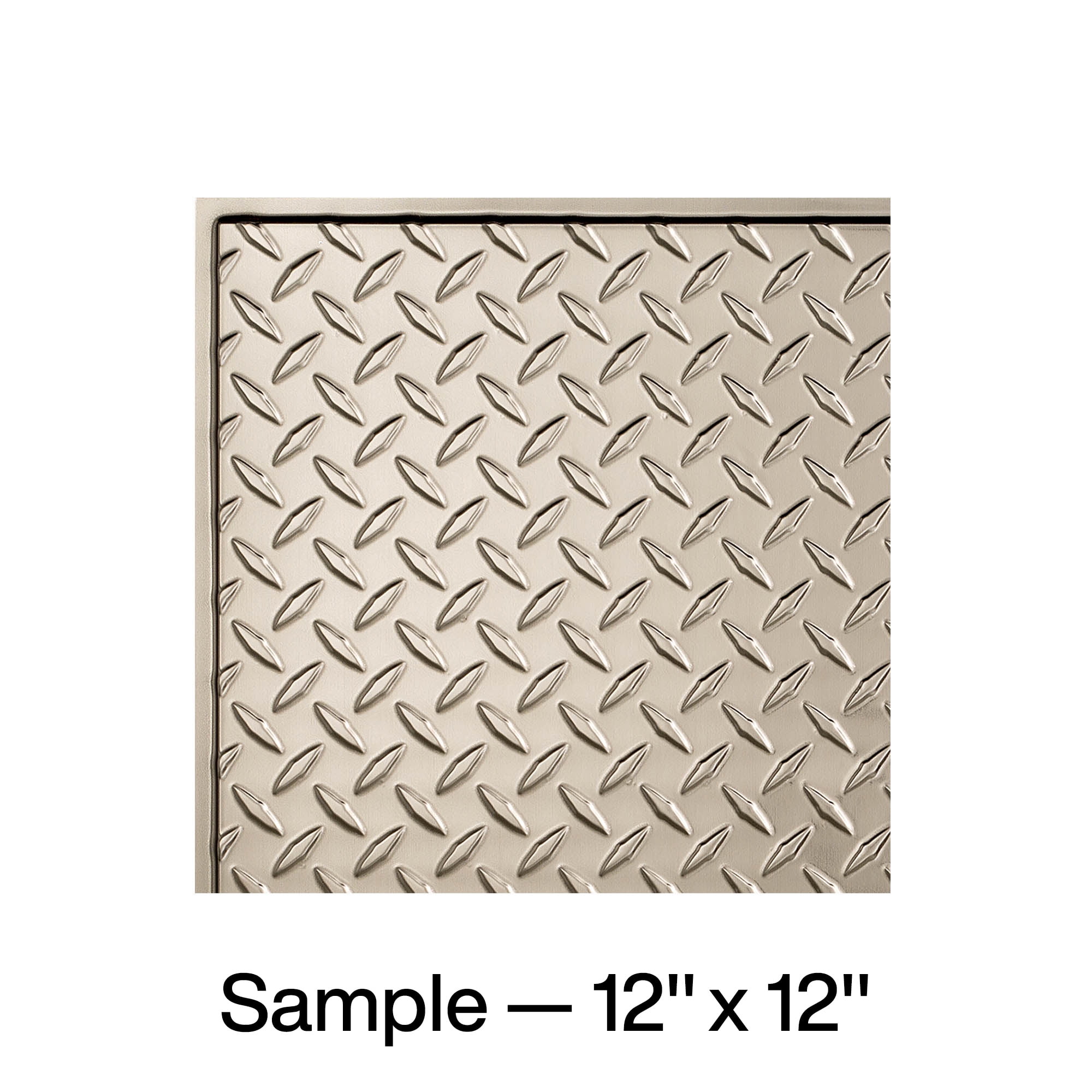 FASÄDE Diamond Plate Decorative Vinyl Wall Panel in Brushed Nickel ...