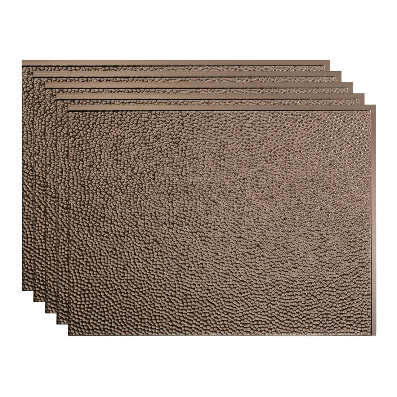 FASÄDE Hammered Decorative Vinyl 18in x 24in Backsplash Panel in Argent ...