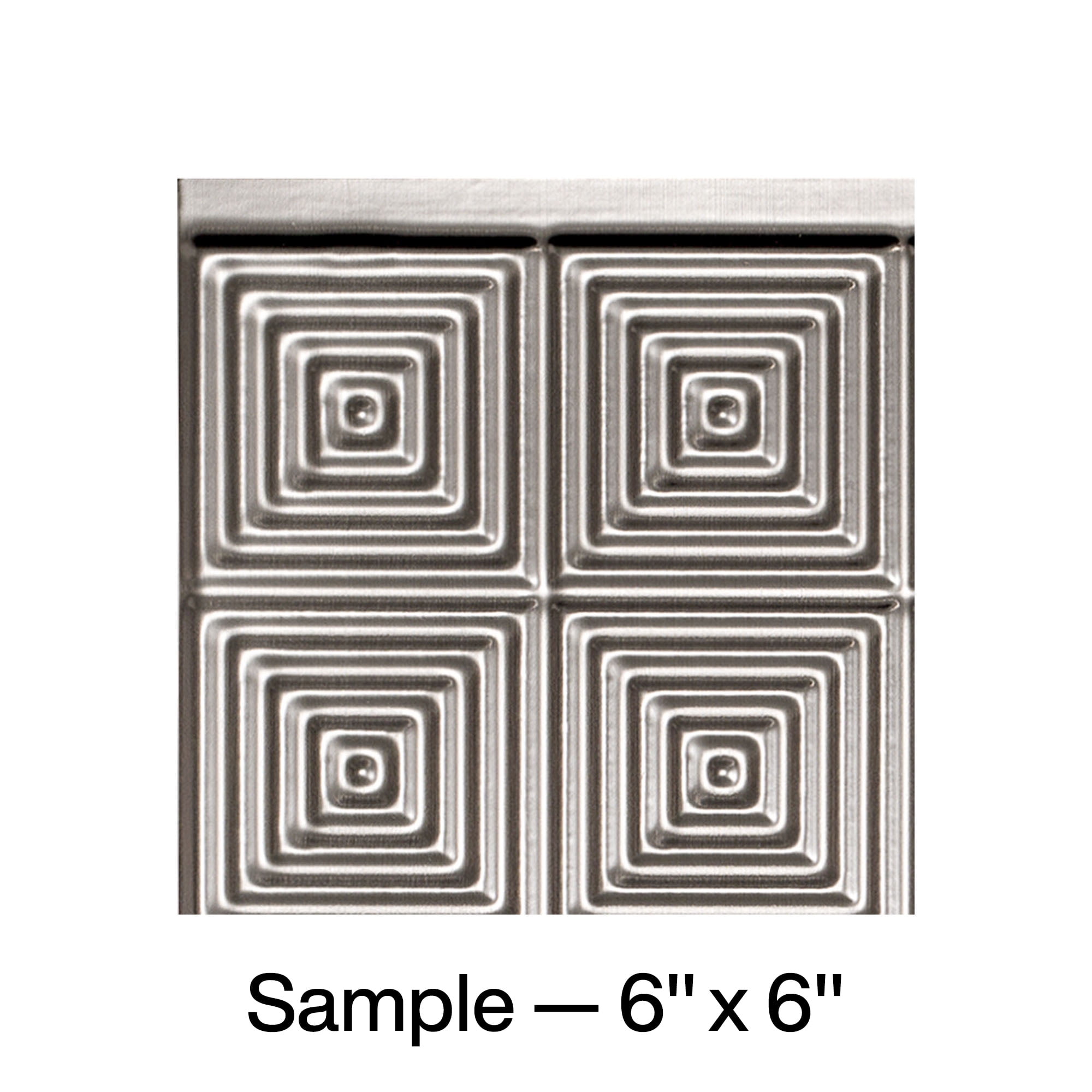 FASÄDE Miniquattro Decorative Vinyl Backsplash Panel in Brushed Nickel ...