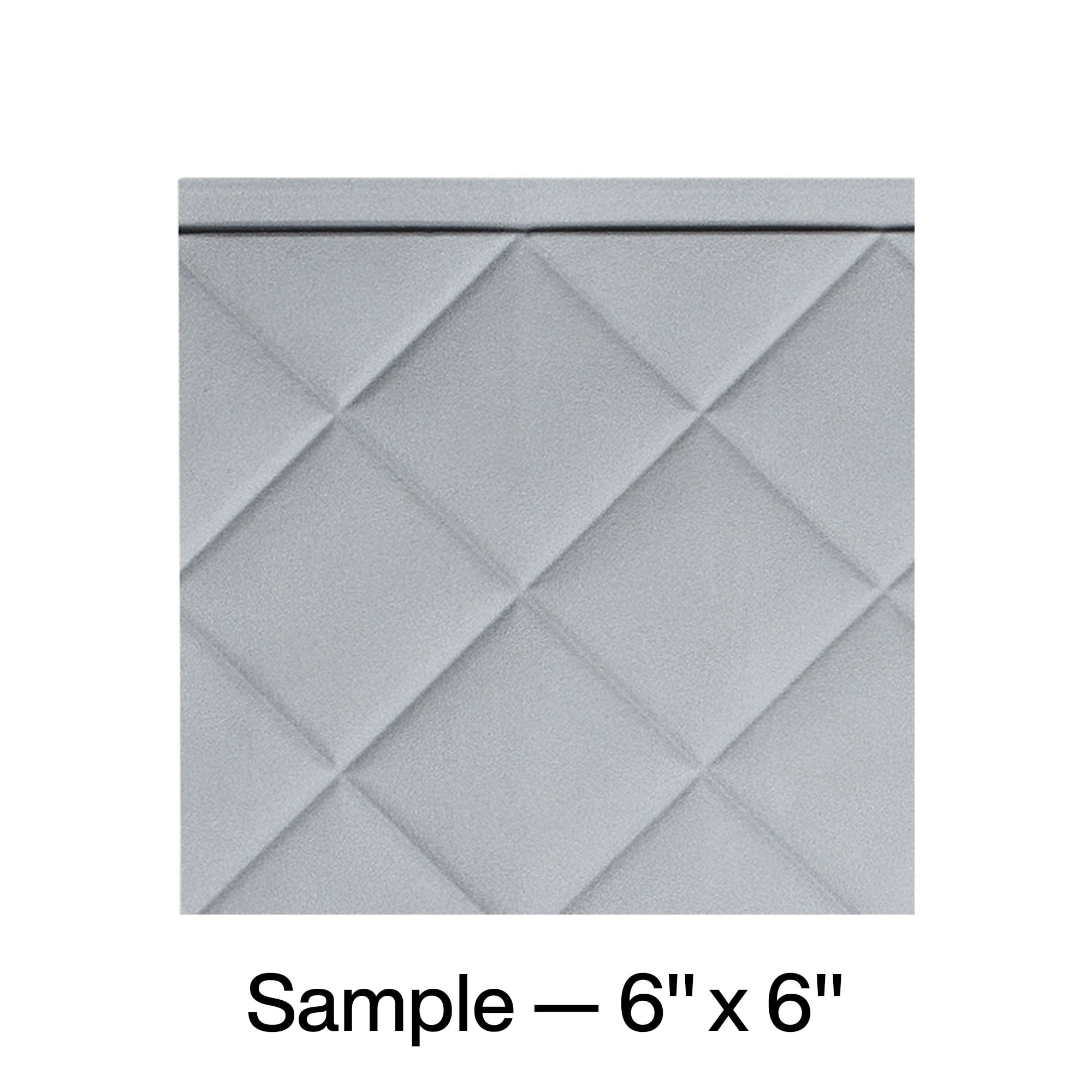 FASÄDE Quilted Decorative Vinyl Backsplash Panel in Argent Silver (6X6 ...