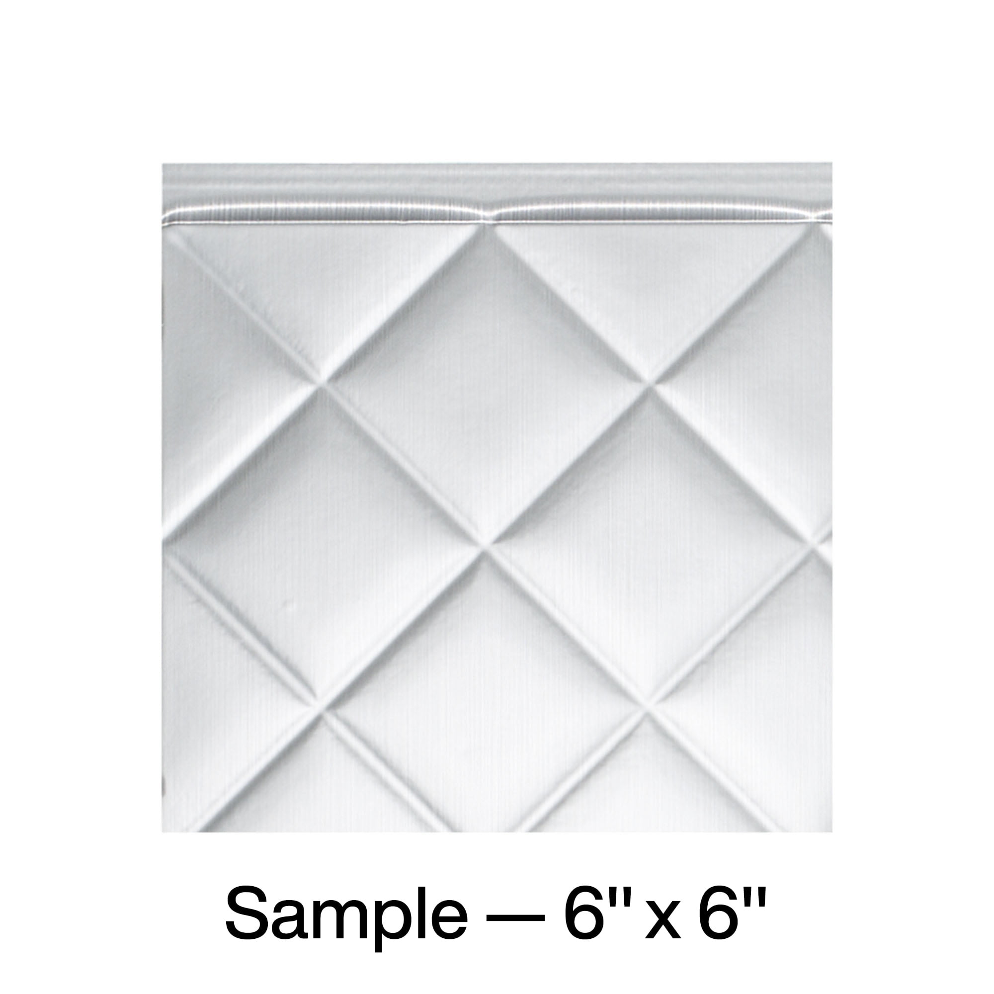 FASÄDE Quilted Decorative Vinyl Backsplash Panel in Brushed Aluminum ...