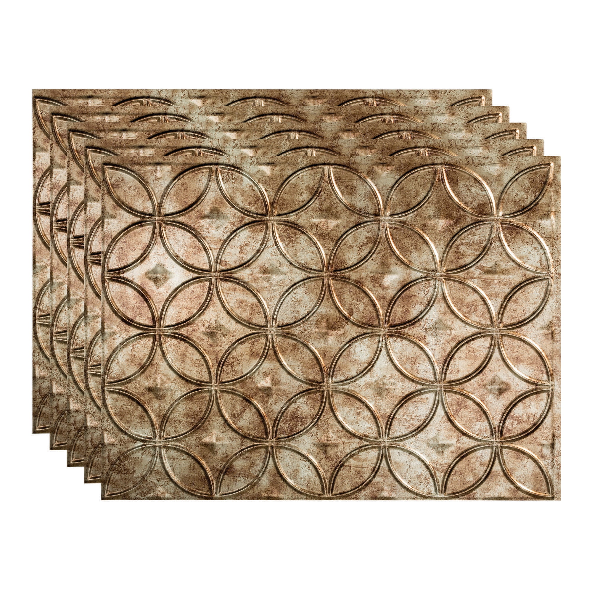 FASÄDE Rings Decorative Vinyl 18in x 24in Backsplash Panel in Bermuda ...