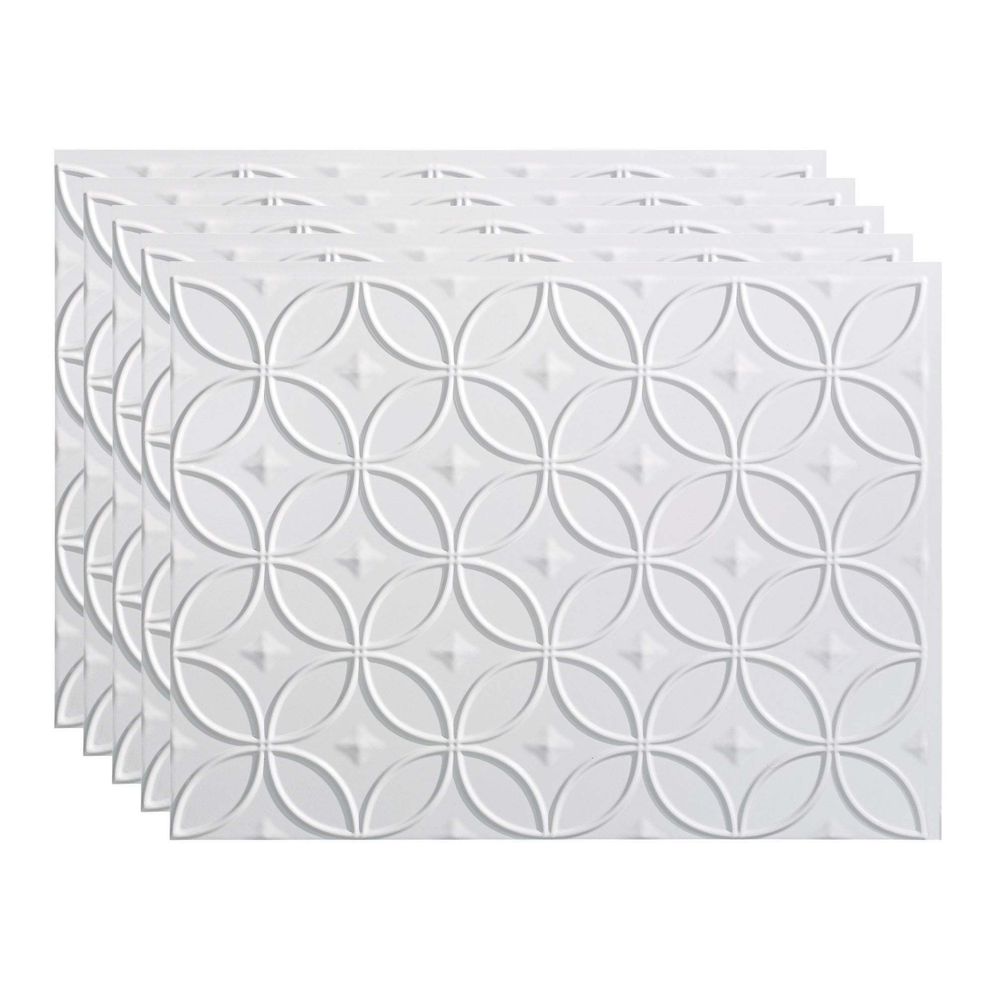 FASÄDE Rings Decorative Vinyl 18in x 24in Backsplash Panel in Gloss ...