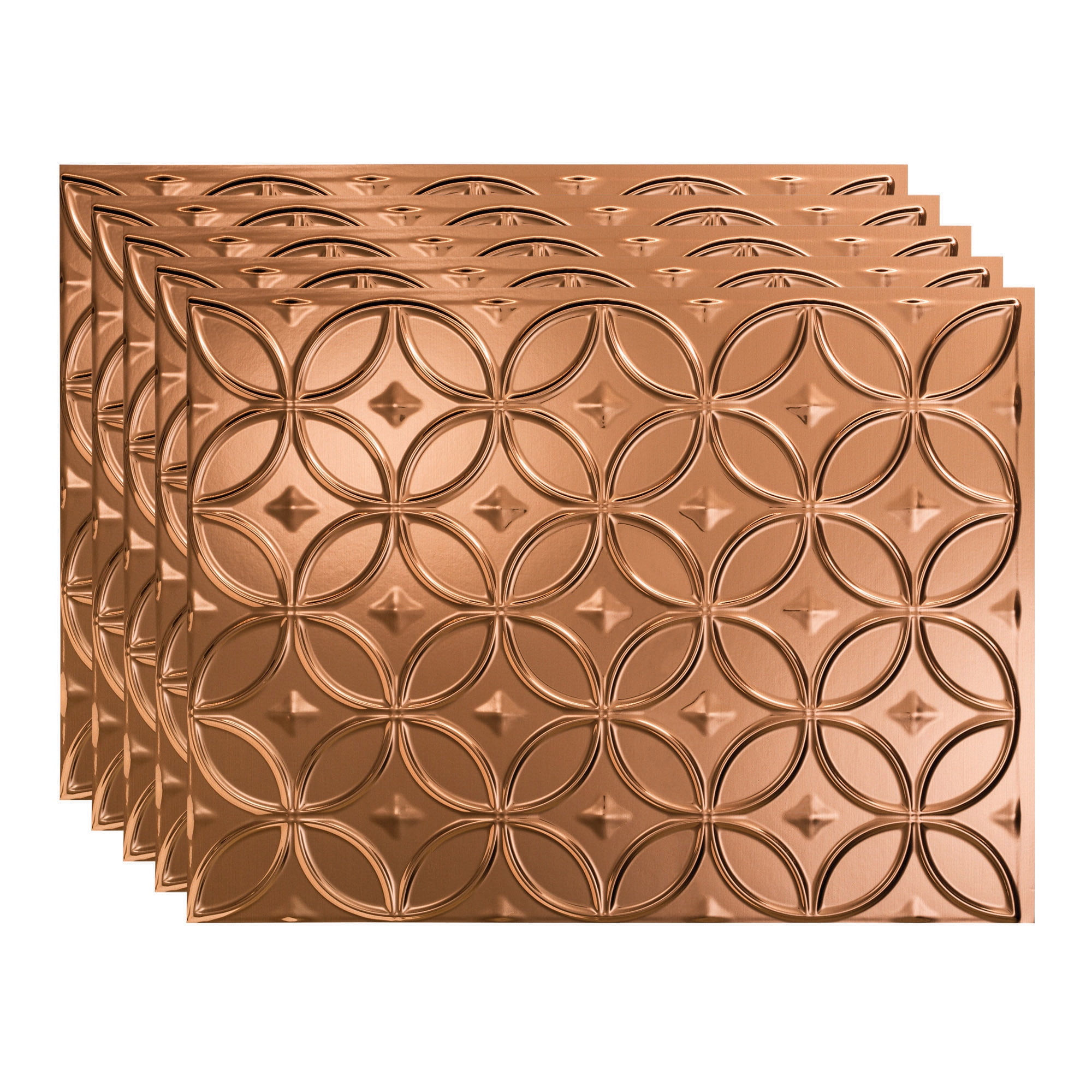 FASÄDE Rings Decorative Vinyl 18in x 24in Backsplash Panel in Polished ...