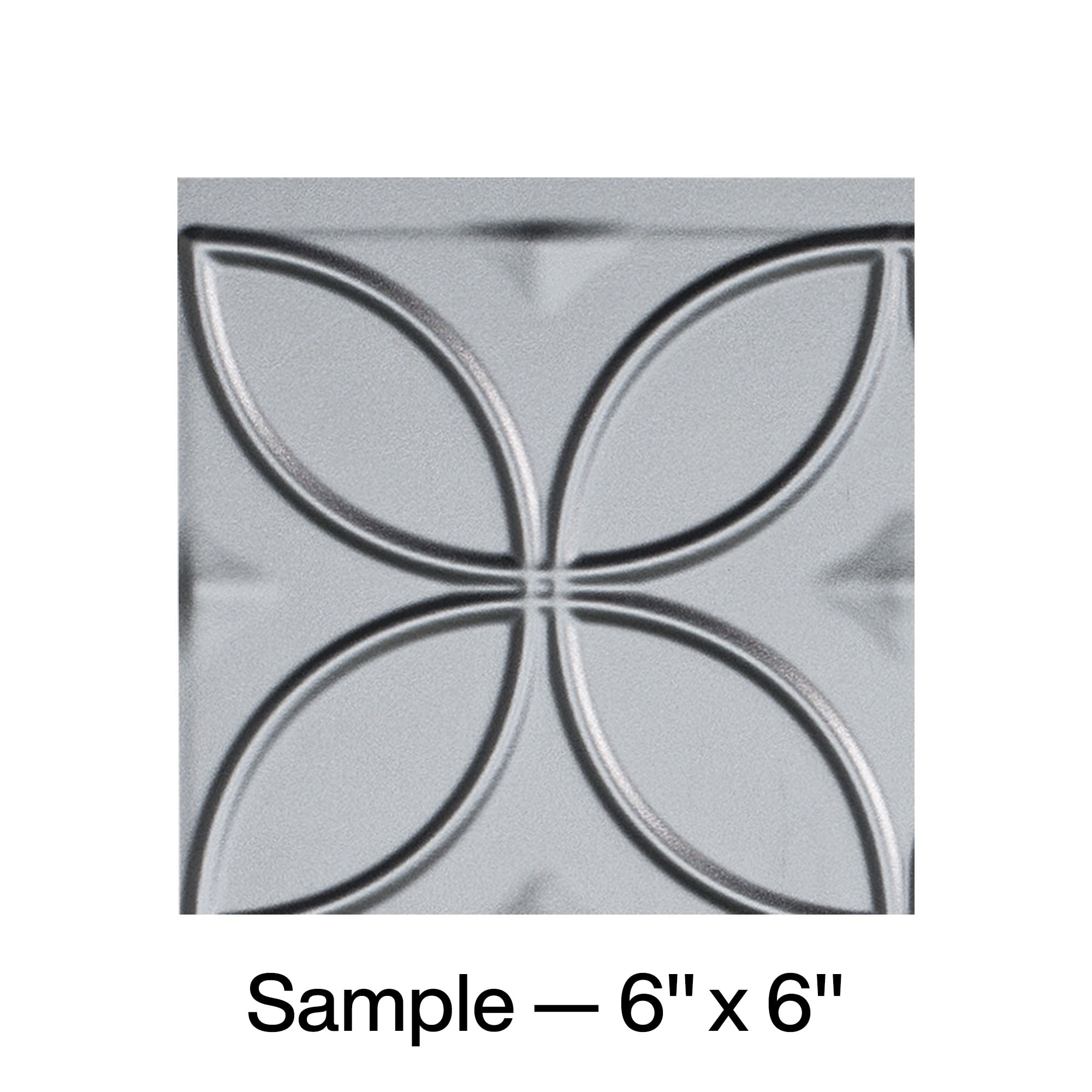 FASÄDE Rings Decorative Vinyl Backsplash Panel in Argent Silver (6X6 ...