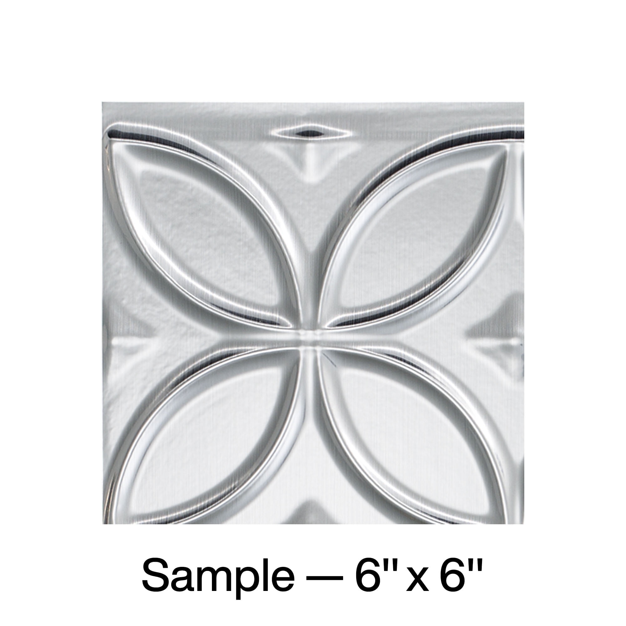 FASÄDE Rings Decorative Vinyl Backsplash Panel in Brushed Aluminum (6X6 ...