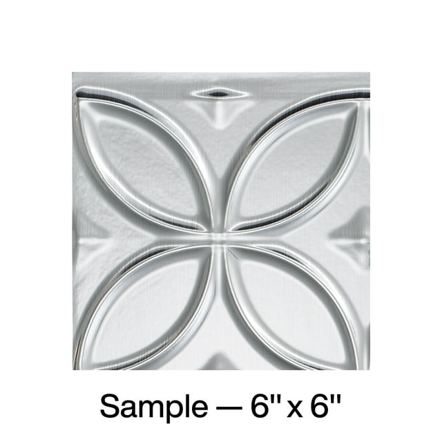 FASÄDE Rings Decorative Vinyl Backsplash Panel in Brushed Aluminum (6X6 ...