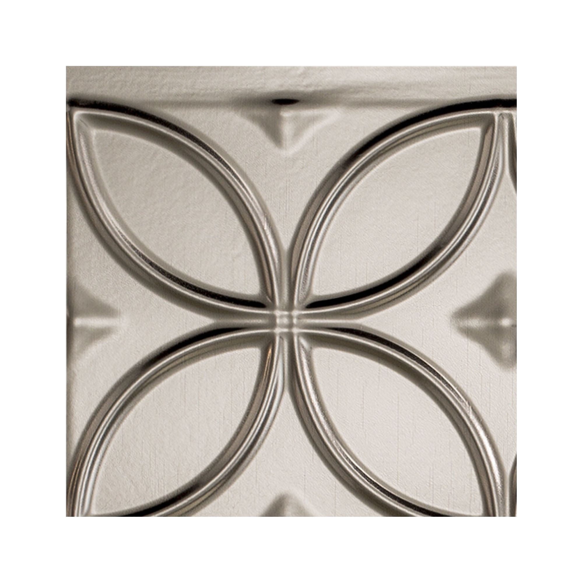 FASÄDE Rings Decorative Vinyl Backsplash Panel in Brushed Nickel (6X6 ...