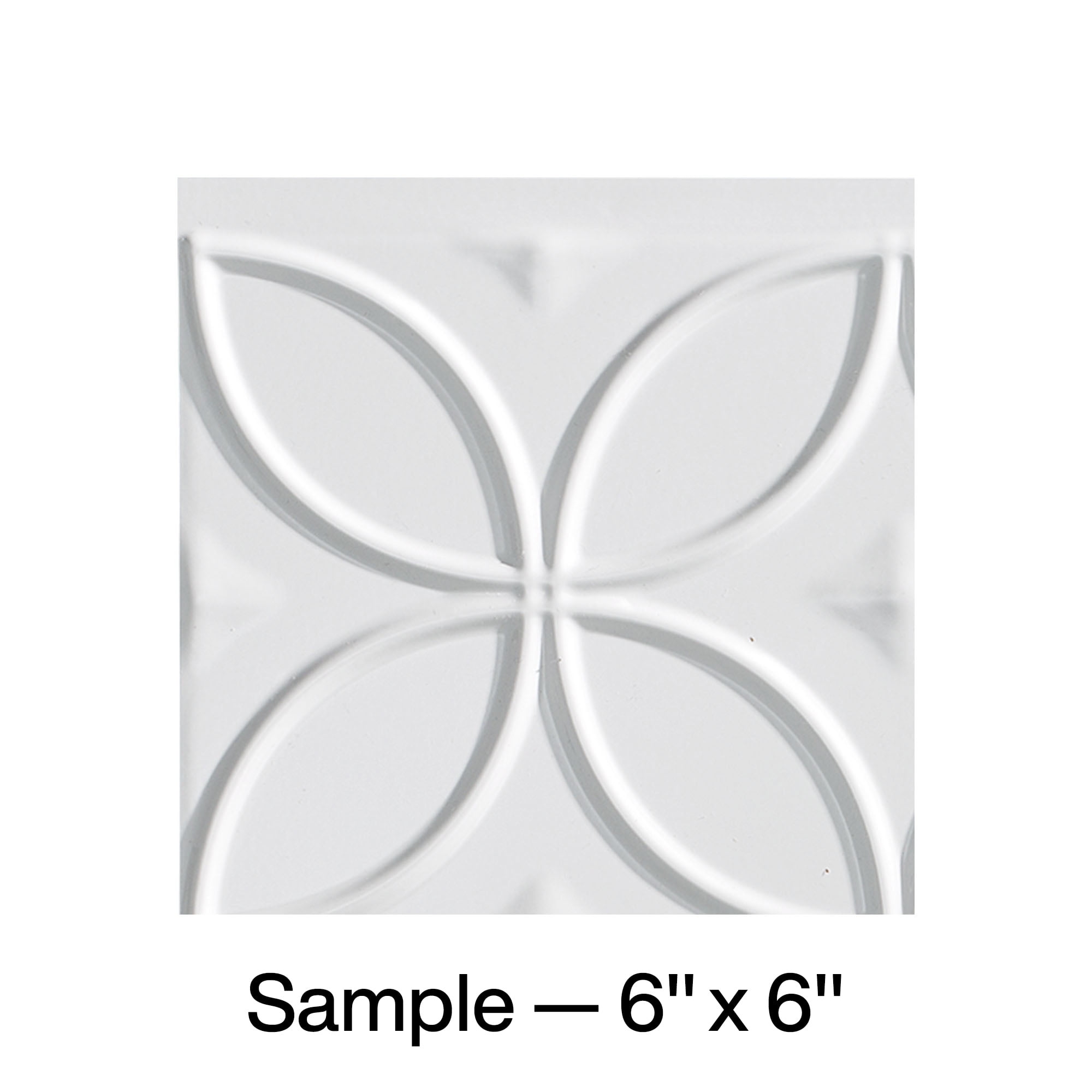 FASÄDE Rings Decorative Vinyl Backsplash Panel in Gloss White (6X6 Inch ...