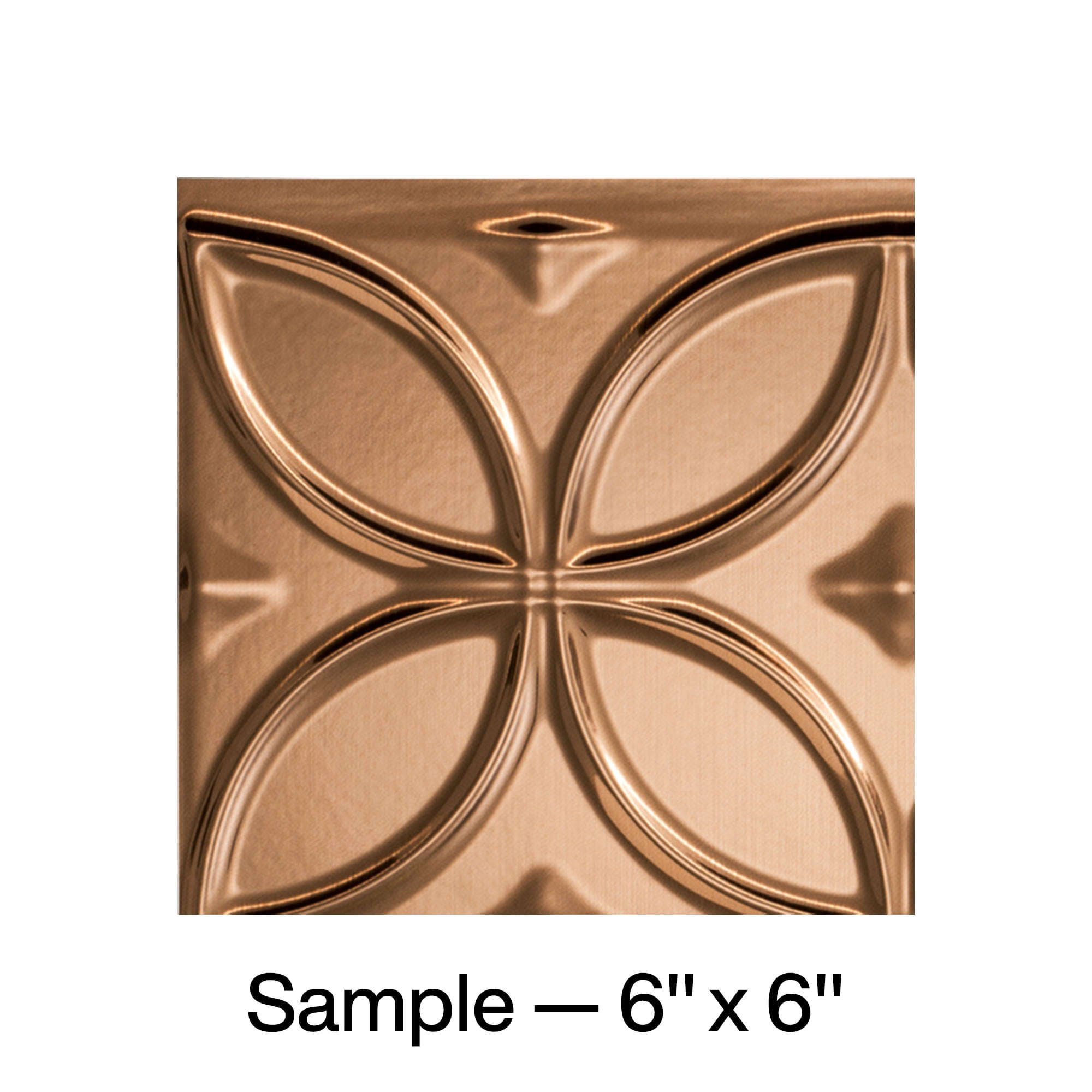 FASÄDE Rings Decorative Vinyl Backsplash Panel in Polished Copper (6X6 ...