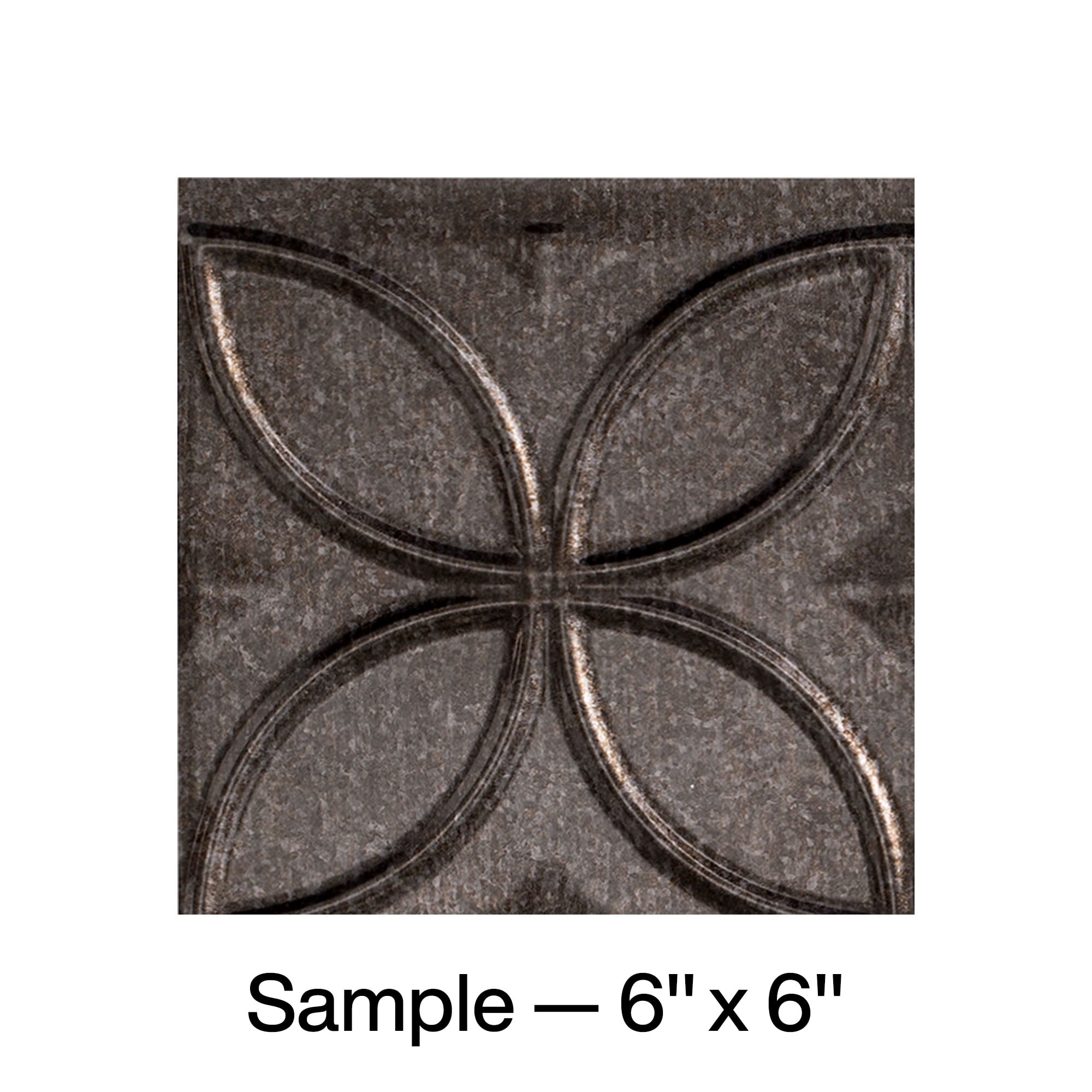 FASÄDE Rings Decorative Vinyl Backsplash Panel in Smoked Pewter (6X6 ...