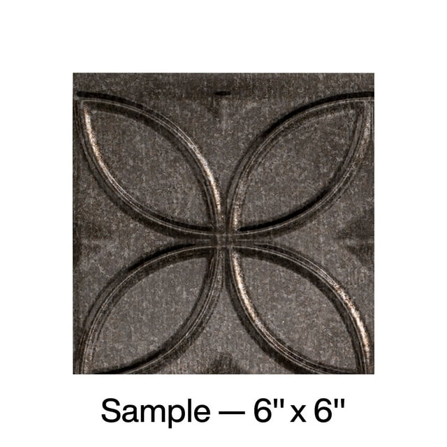 FASÄDE Rings Decorative Vinyl Backsplash Panel in Smoked Pewter (6X6 ...