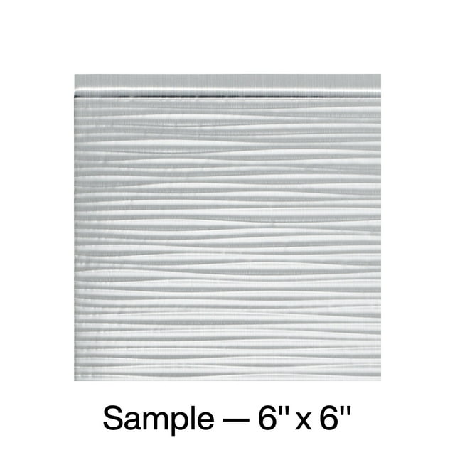FASÄDE Ripple Decorative Vinyl Backsplash Panel in Brushed Aluminum ...