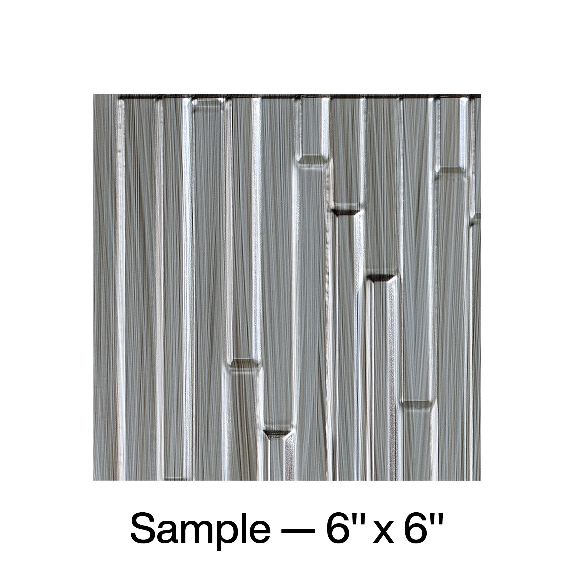 FASÄDE Skyline Decorative Vinyl Backsplash Panel in Brushed Steel (6X6 ...