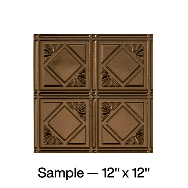 FASÄDE Traditional 4 Decorative Vinyl Glue Up Ceiling Panel in Oil ...