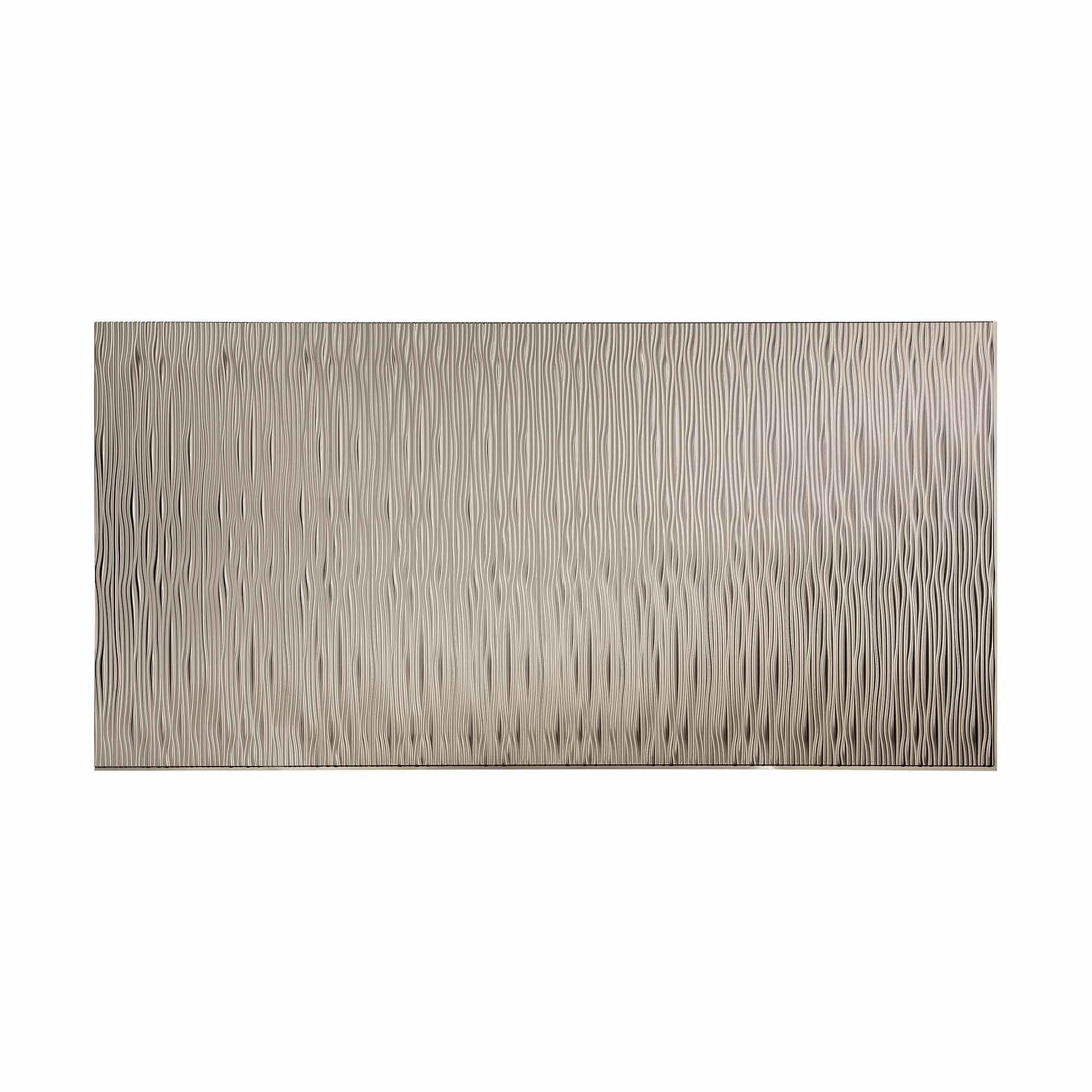 FASÄDE Waves Vertical 4-foot x 8-foot PVC Wall Panel in Brushed Nickel ...