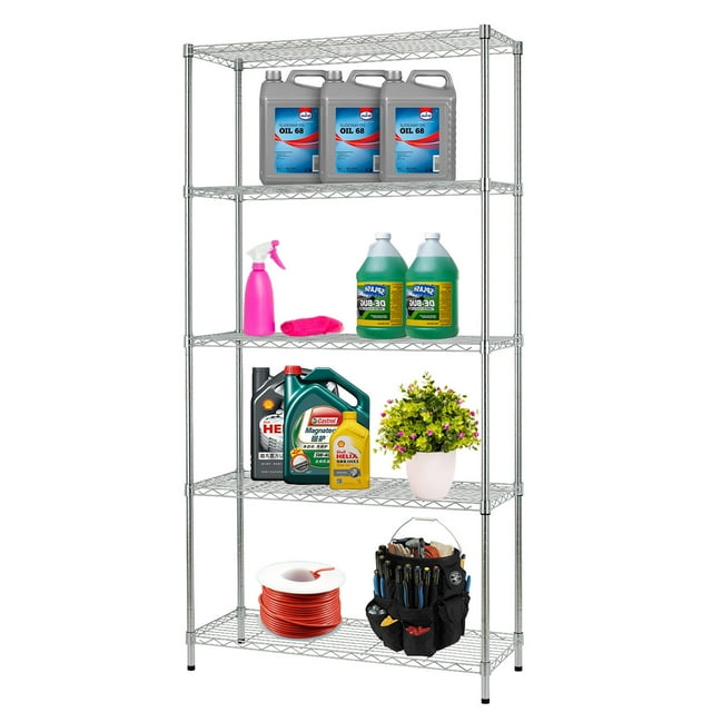 FASCK 14"D×36"W×72"H 5-Shelf Commercial Metal Wire Shelving Unit ...
