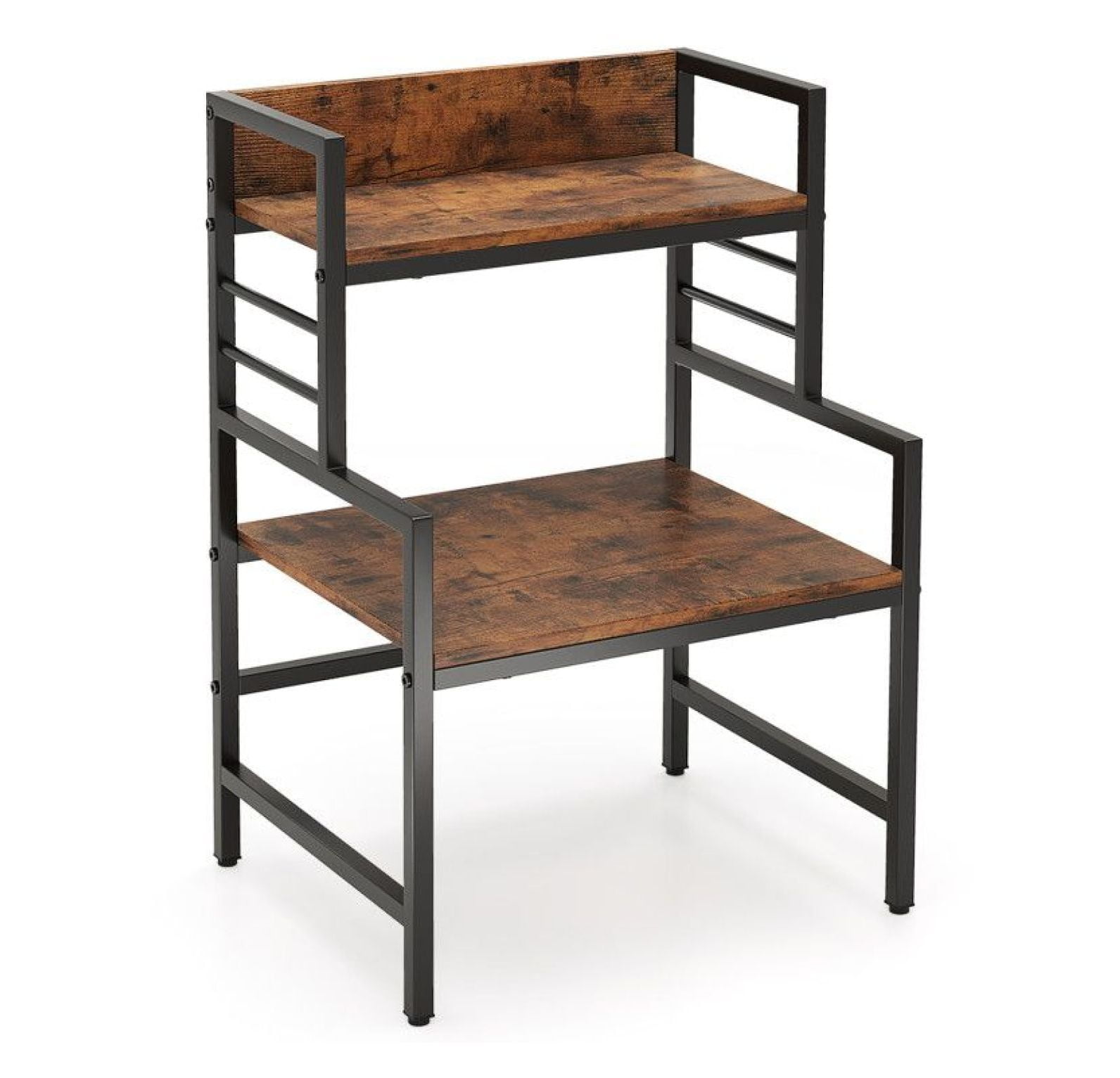 FASCK 3-Tier Microwave Stand with 2 Open Shelves, Heavy-duty Metal ...