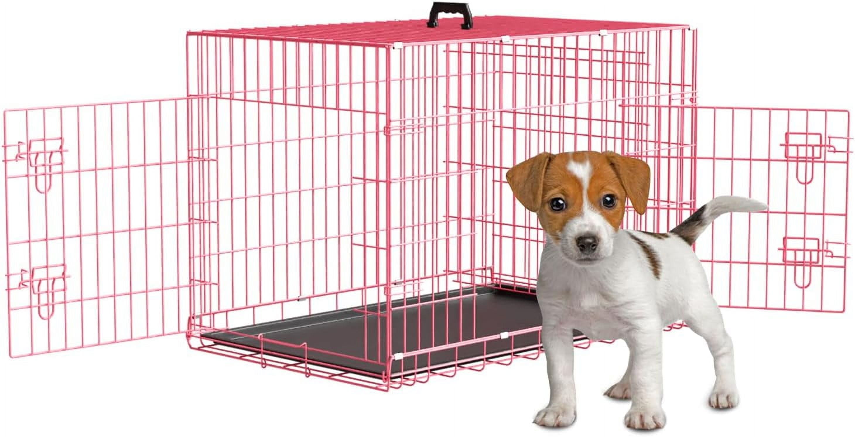 FASCK Dog Crate Dog Cage Dog Kennel Outdoor Metal Wire Double-Door ...