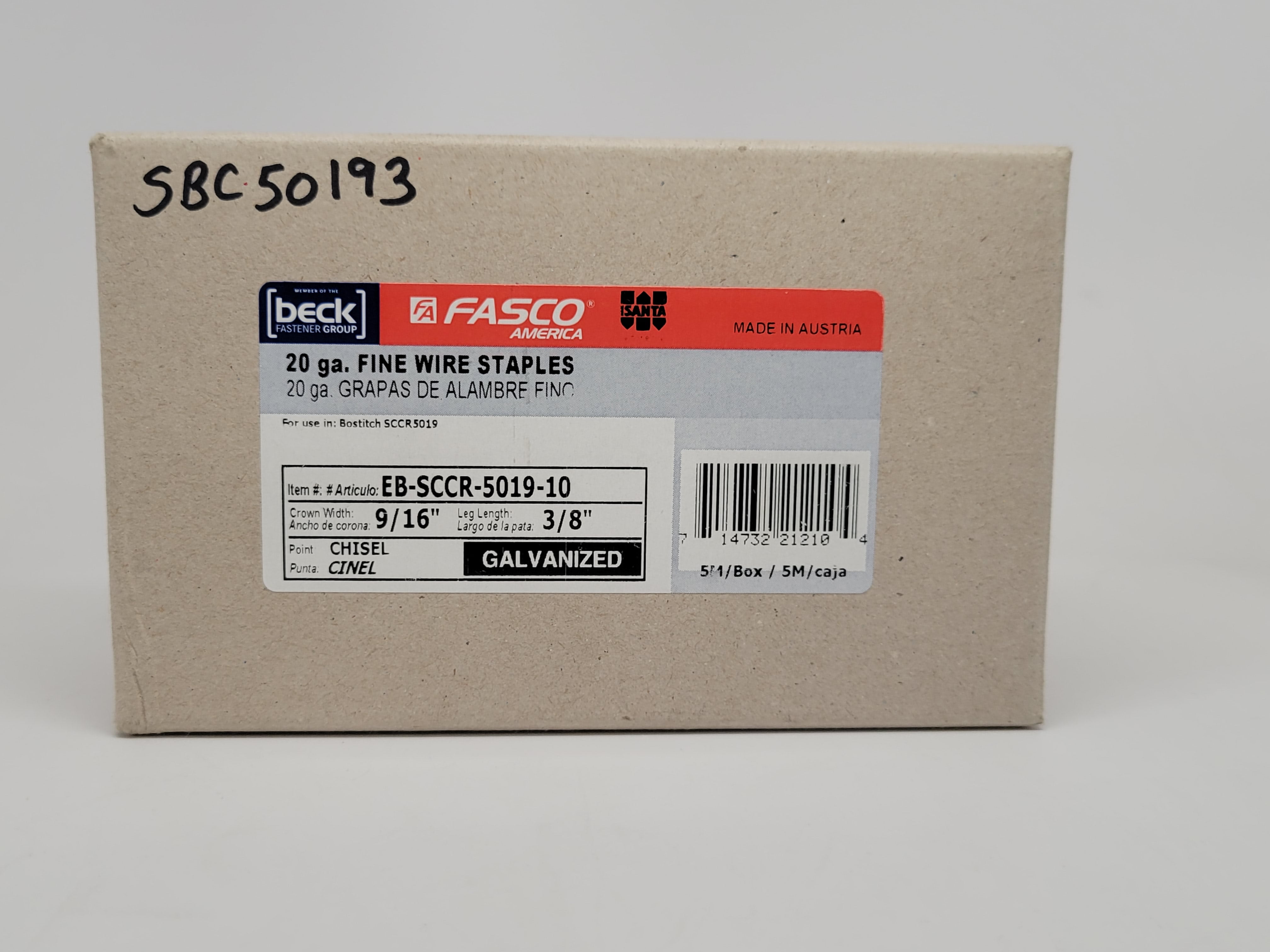 FASCO AMERICA FINE WIRE STAPLES 3/8" LEG 9/16" CROWN STAPLES - Walmart.com