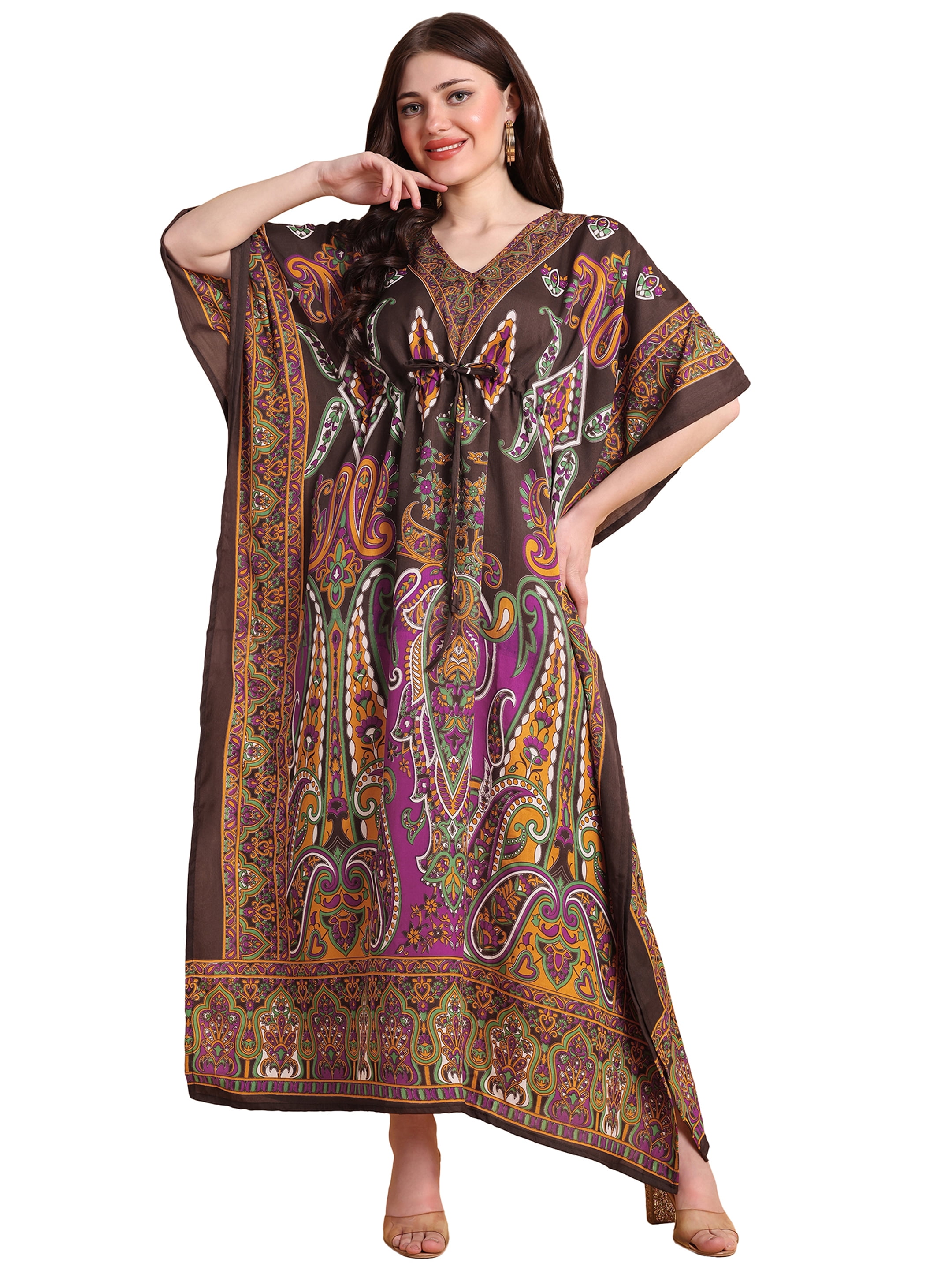 Kaftan Dresses for Women Plus Size Batwing Sleeve Caftans Long Bathing ...
