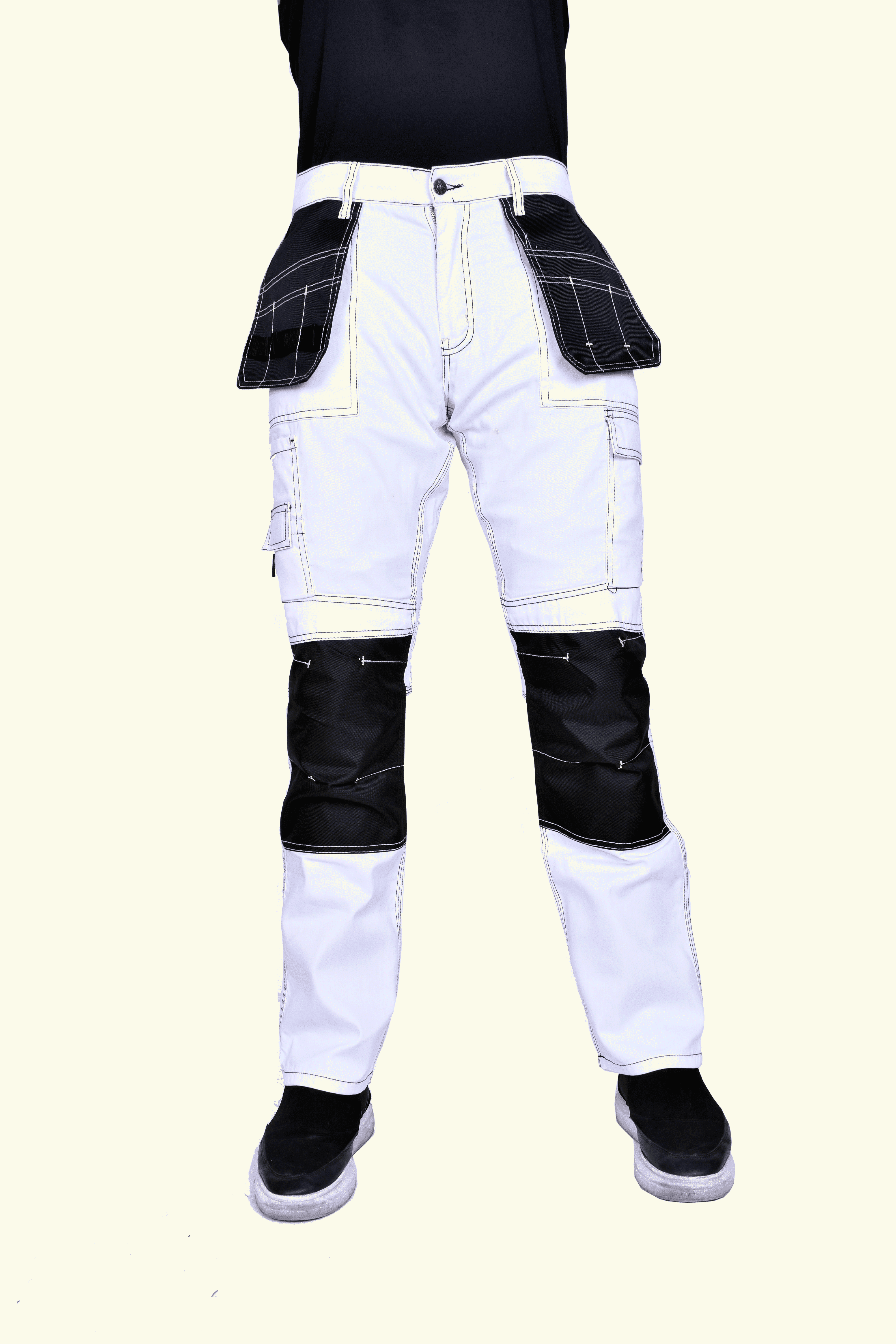 FASHIO FF Mens Construction Pants Utility Tool Pockets Carpenter ...