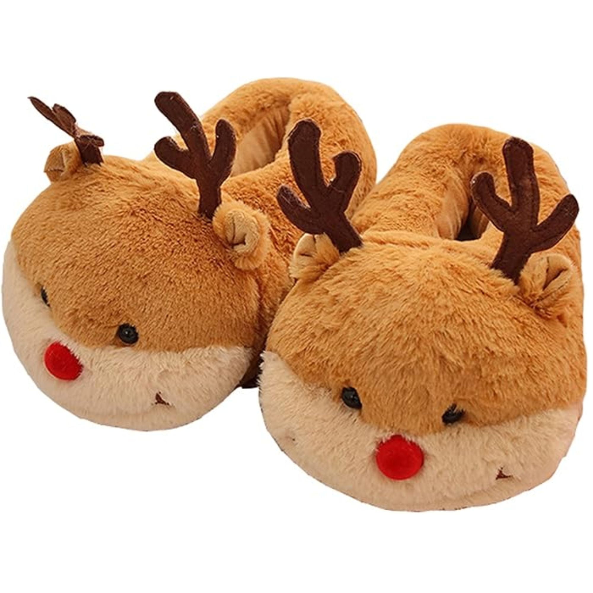 PPCHVOMEY Women's Plush Pig House Slippers - Fuzzy Non-Slip Winter ...