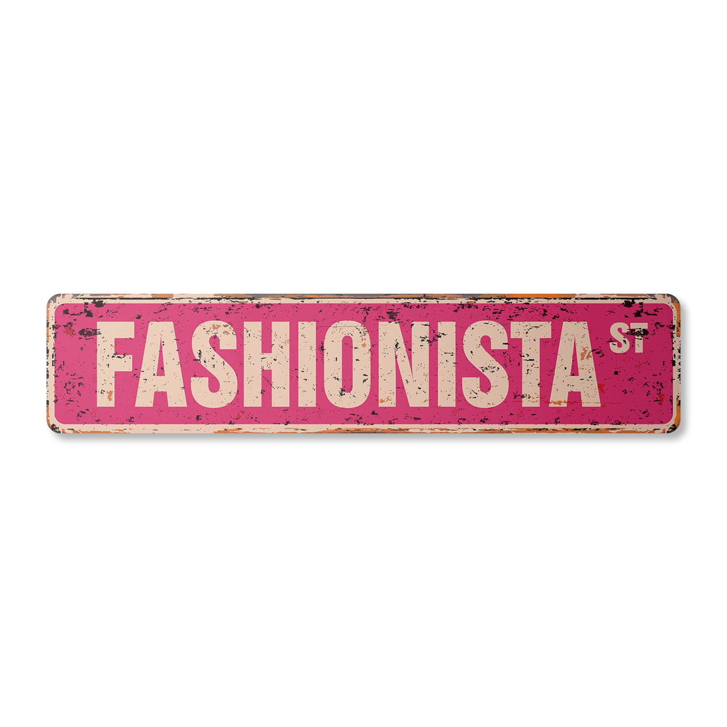FASHIONISTA Vintage Aluminum Street Sign clothes lover fashion horse ...