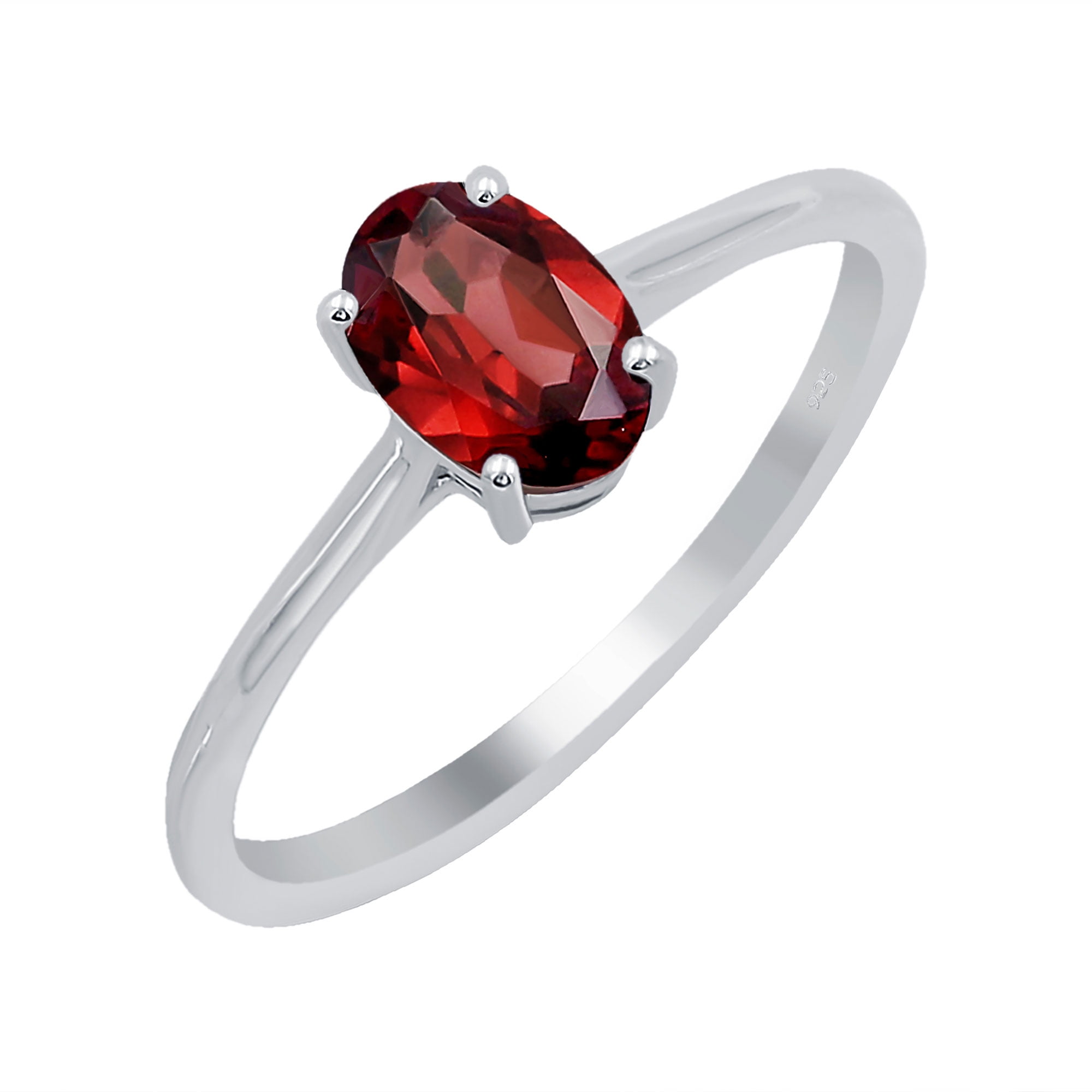 FASHIONQ RETAIL Natural Garnet Ring For Women Sterling Silver ...