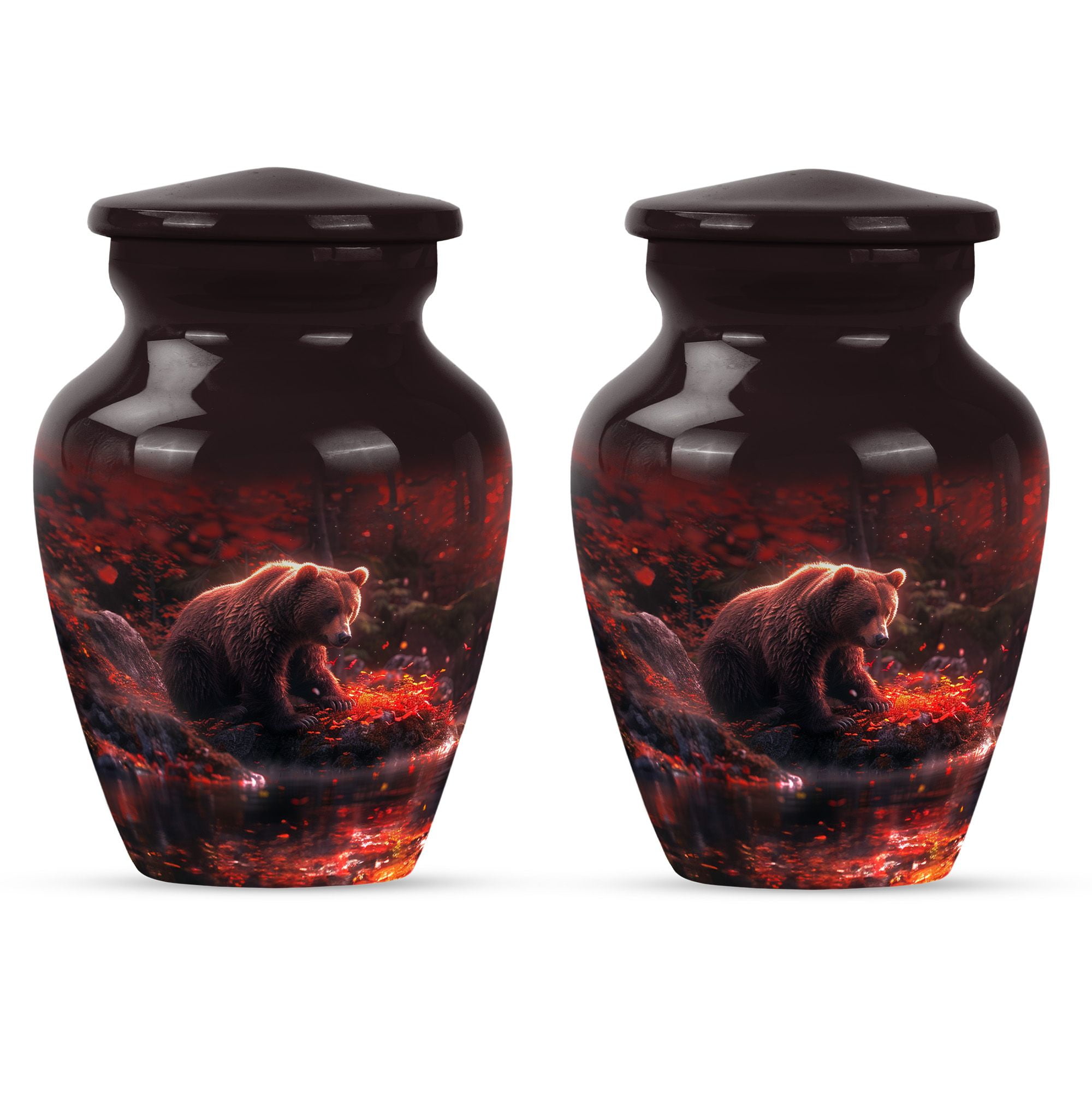 FASHIONZAADI Bear Mini Ashes Holder For Human Ashes - Small Funeral ...