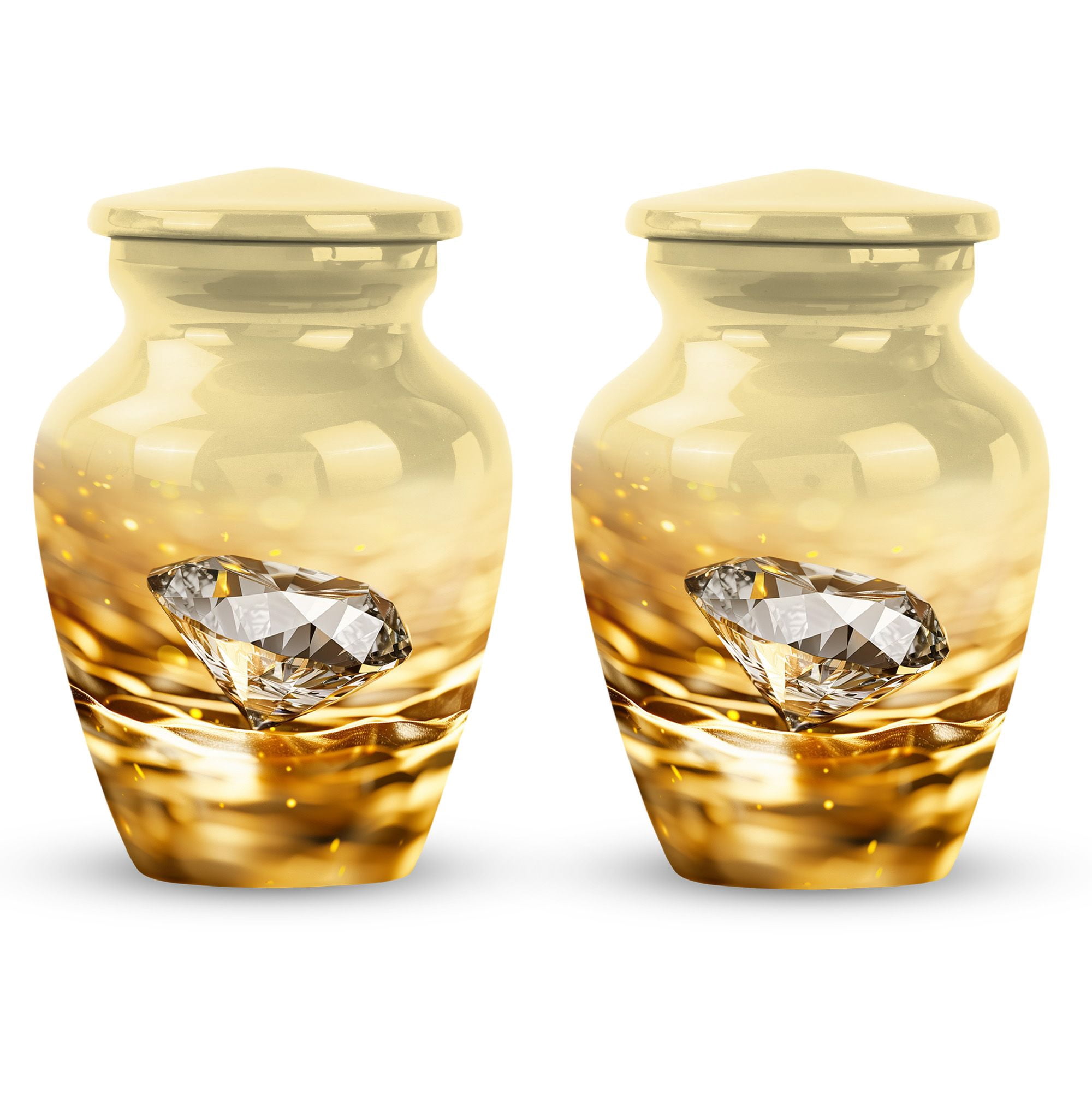 FASHIONZAADI Diamond Mini Urns For Human Ashes, Small Memorial Urns ...