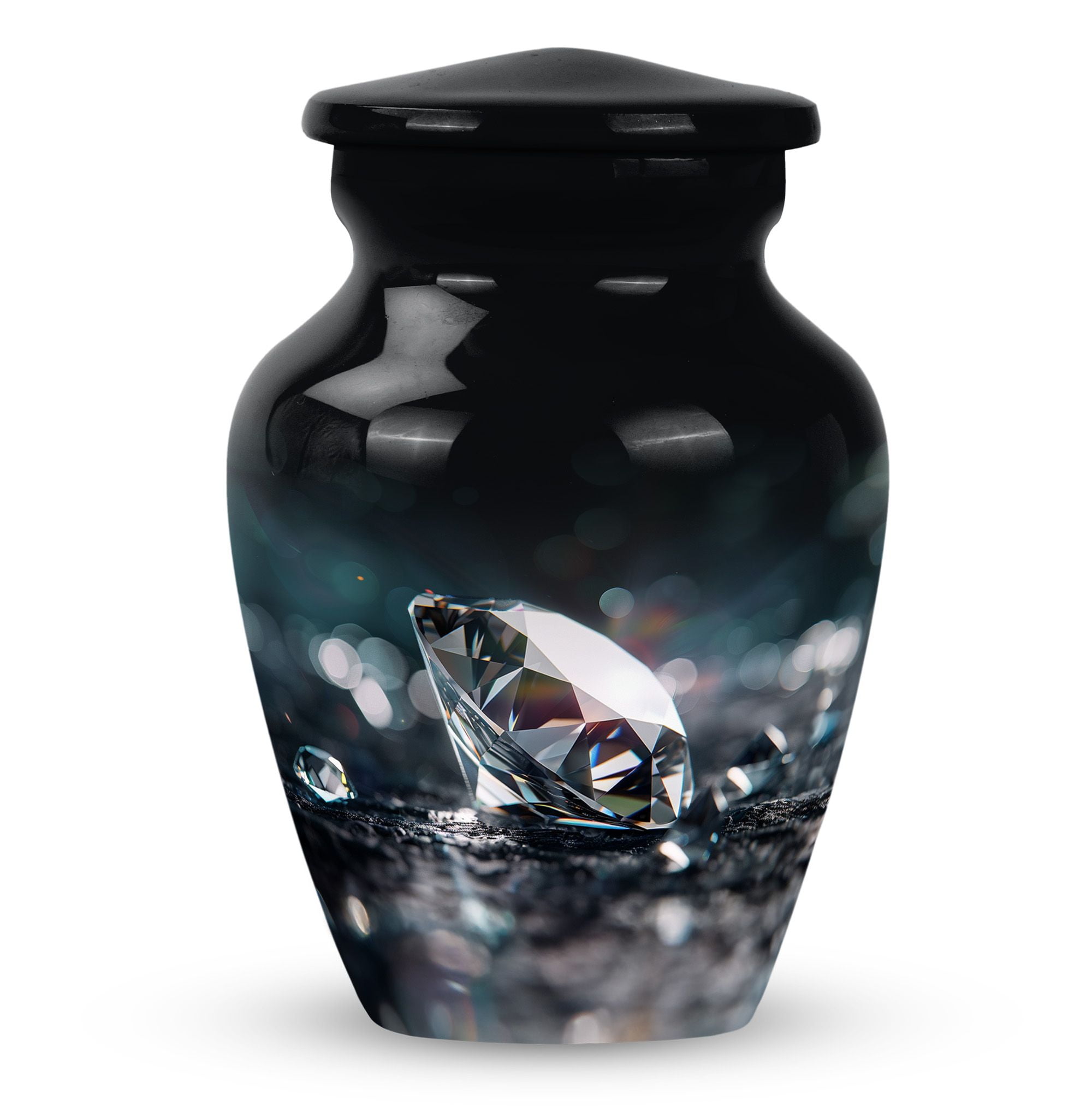FASHIONZAADI Diamond Small Keepsake Urn For Ashes, 3 Inch Memorial Urn ...