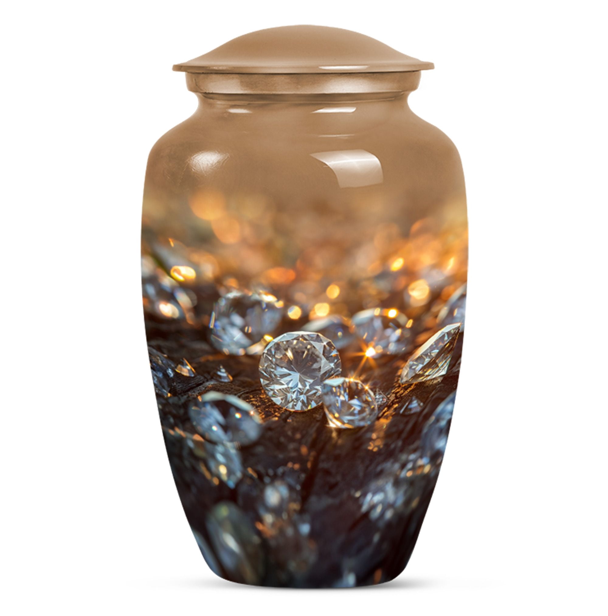 FASHIONZAADI Diamond Themed Urn, Large 10 Inch Cremation Urns For Human ...