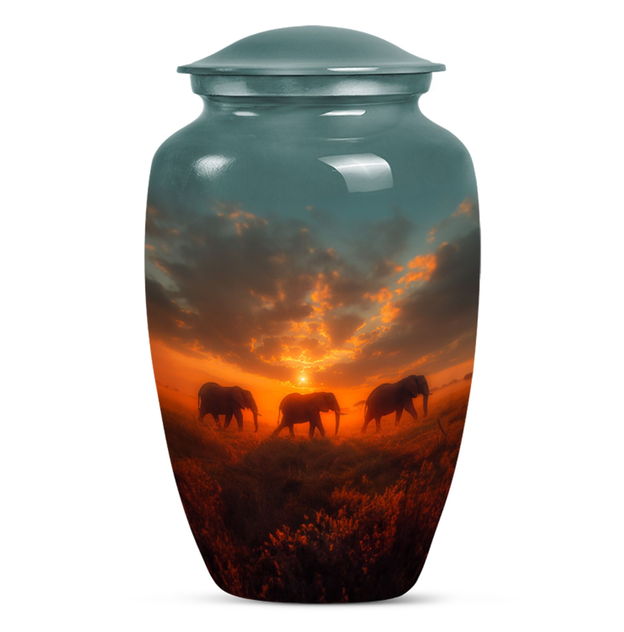 FASHIONZAADI Elephant Family Ash Holder Urns For Human Ashes - Memorial ...
