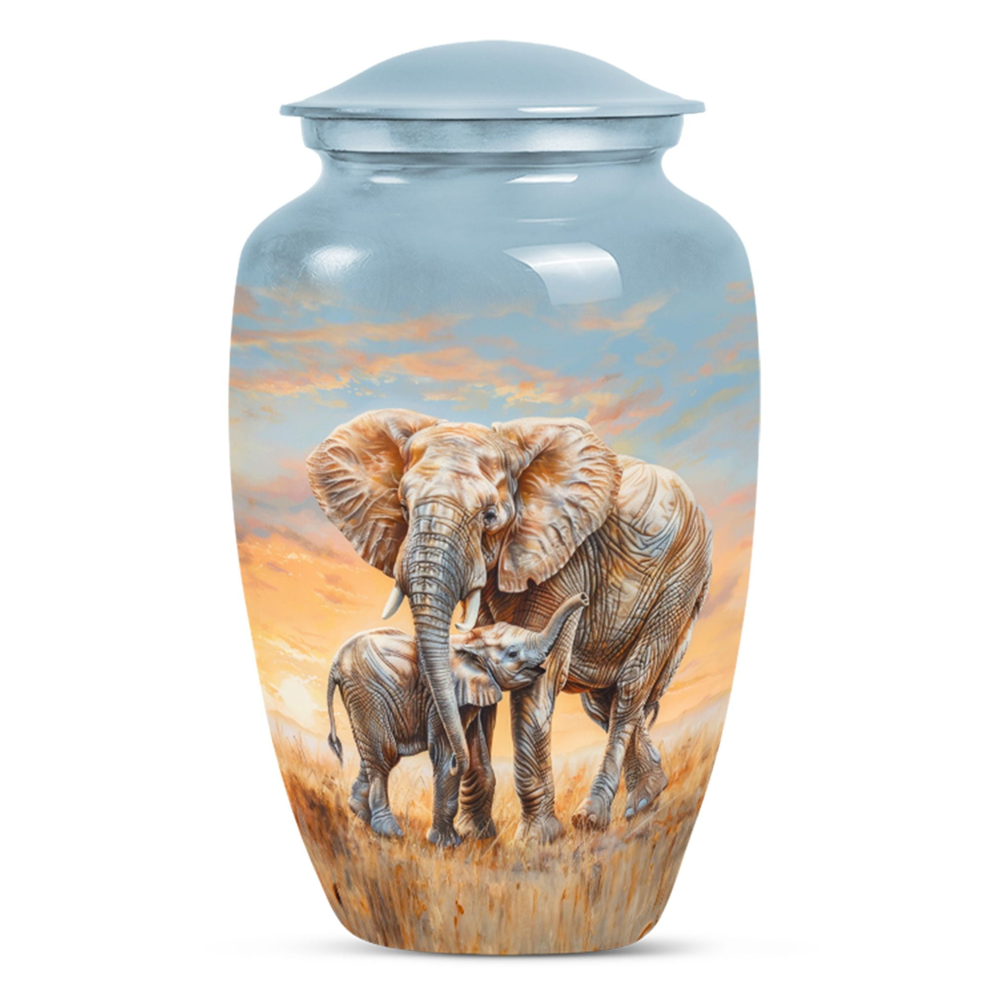 FASHIONZAADI Elephant Family Urn For Human Ashes Adult, Large Urn ...
