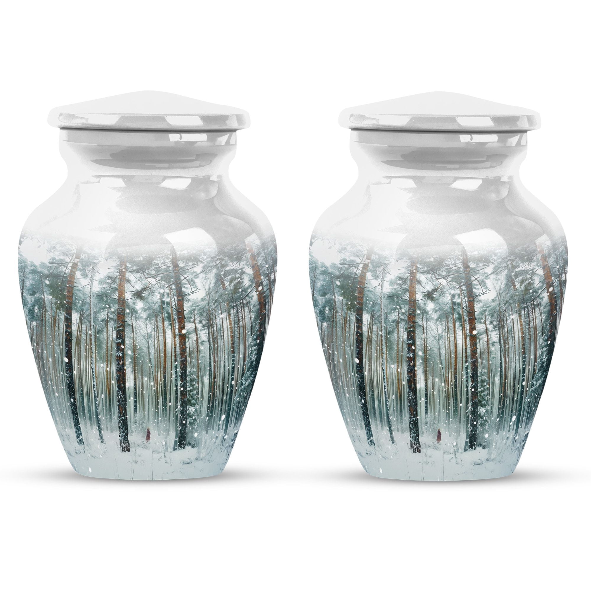 FASHIONZAADI Mountain Winter Urn, Small Urns For Human Ashes, Urns for ...