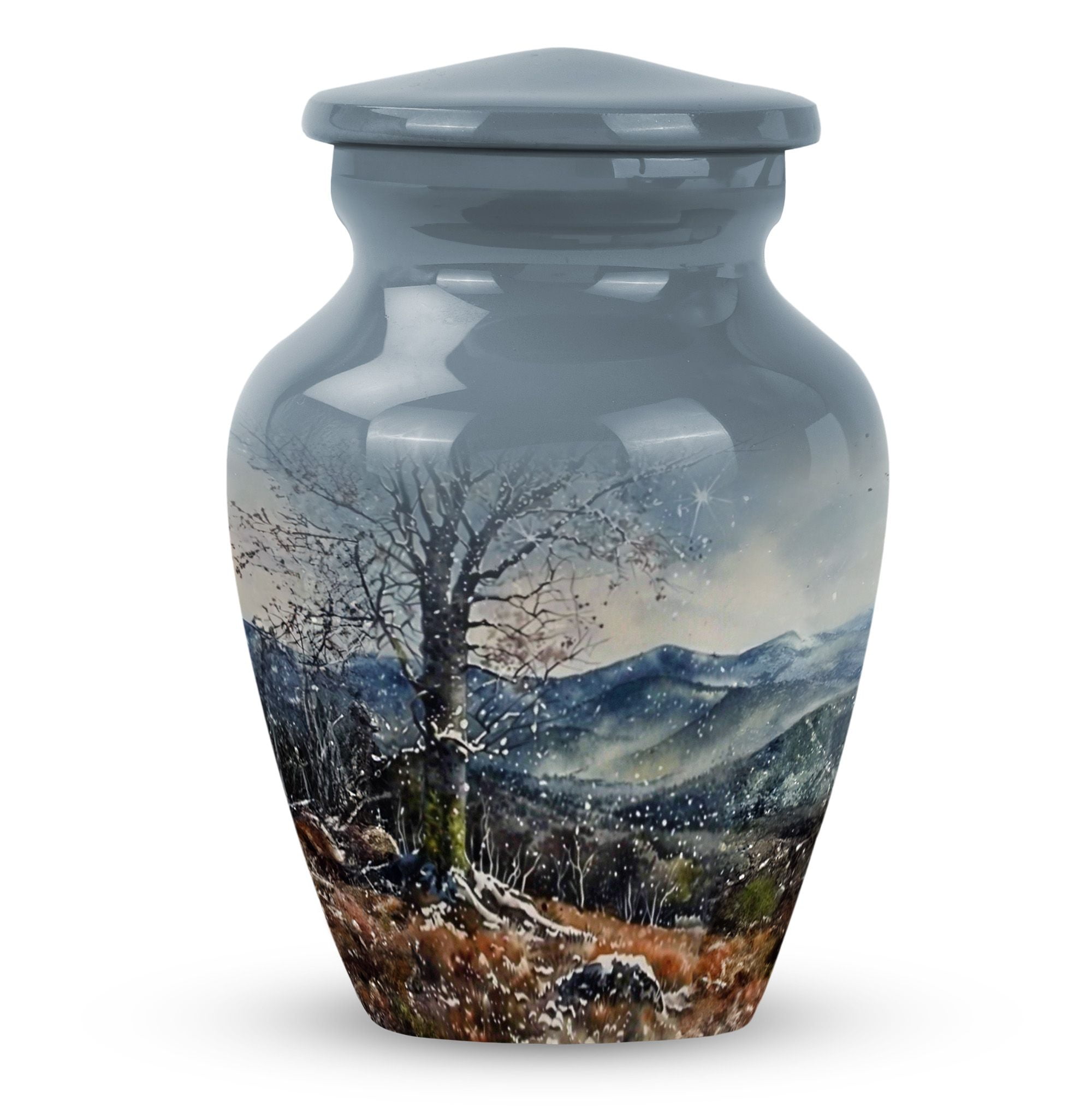 FASHIONZAADI Mountains Urn, Large Urns For Human Ashes, Memorial Urns ...