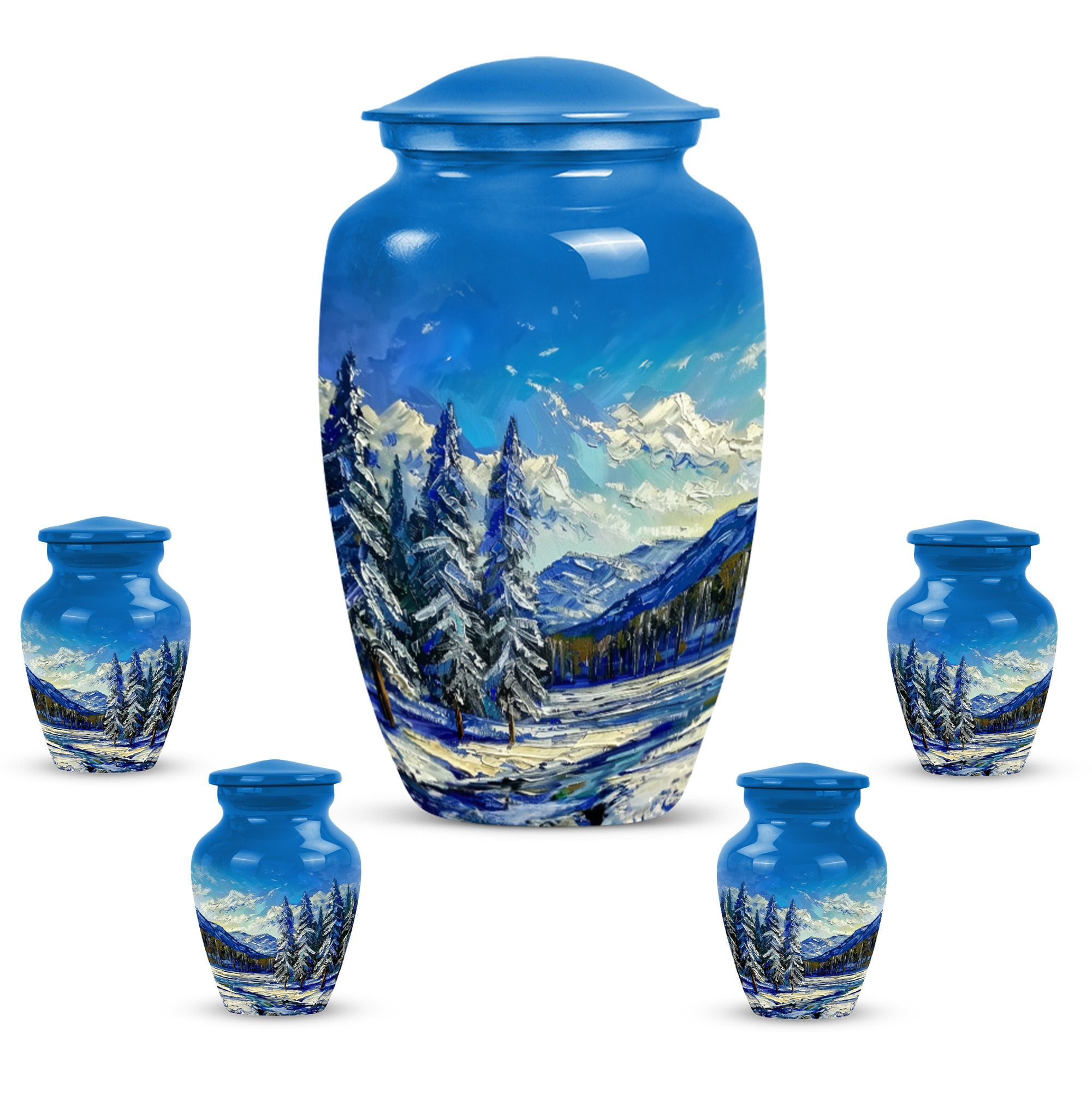 FASHIONZAADI Mountains Urn, Small Urns For Human Ashes Adult Male ...