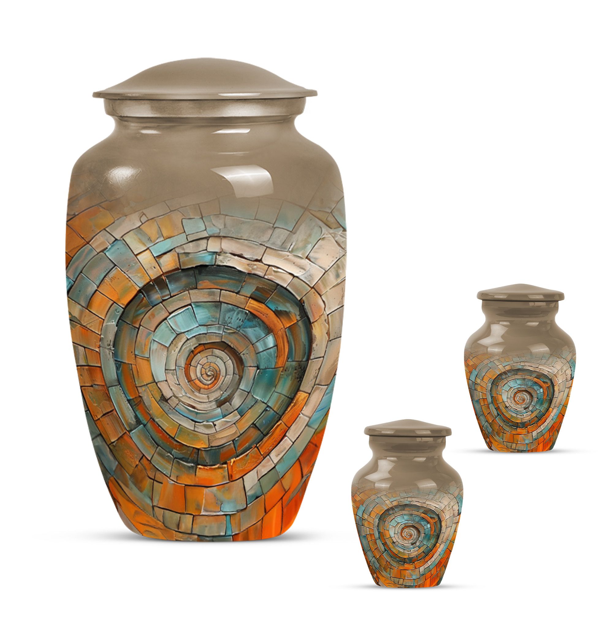 FASHIONZAADI Spiral Keepsake Cremation Urn For Ashes, Large Urn For Human Ashes, Memorial Urns ...
