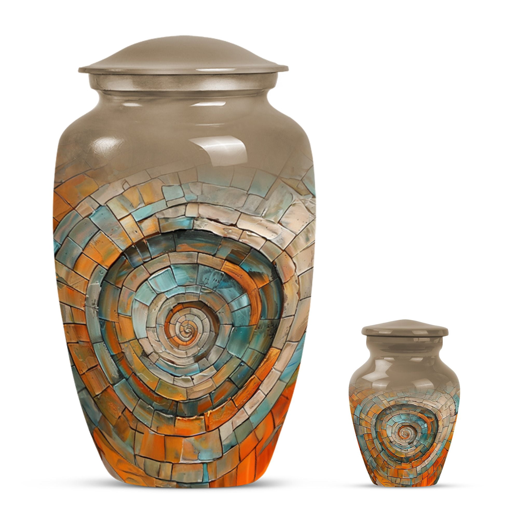 FASHIONZAADI Spiral Memorial Urn With Keepsake, Large Urn For Ashes ...