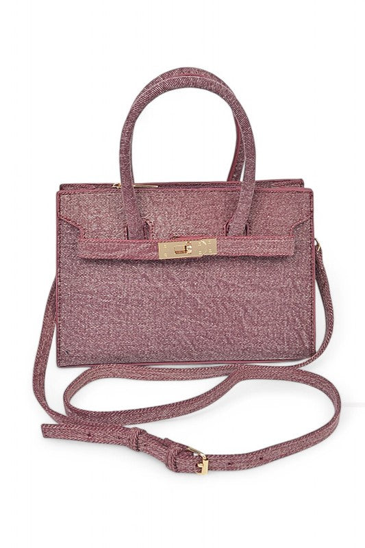 FASHNZFAB Denim Iconic Top Handle Swing Bag - Walmart.com
