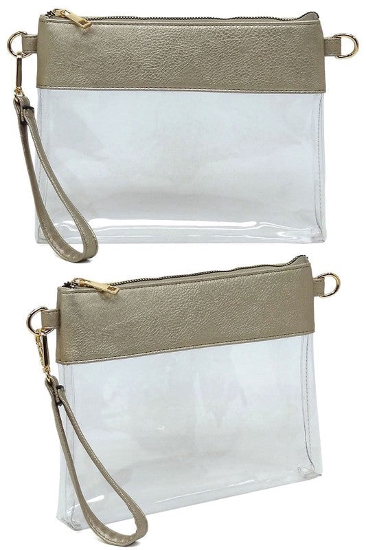 FASHNZFAB Fashion See Thru Transparent Clutch Crossbody Bag - Walmart.com