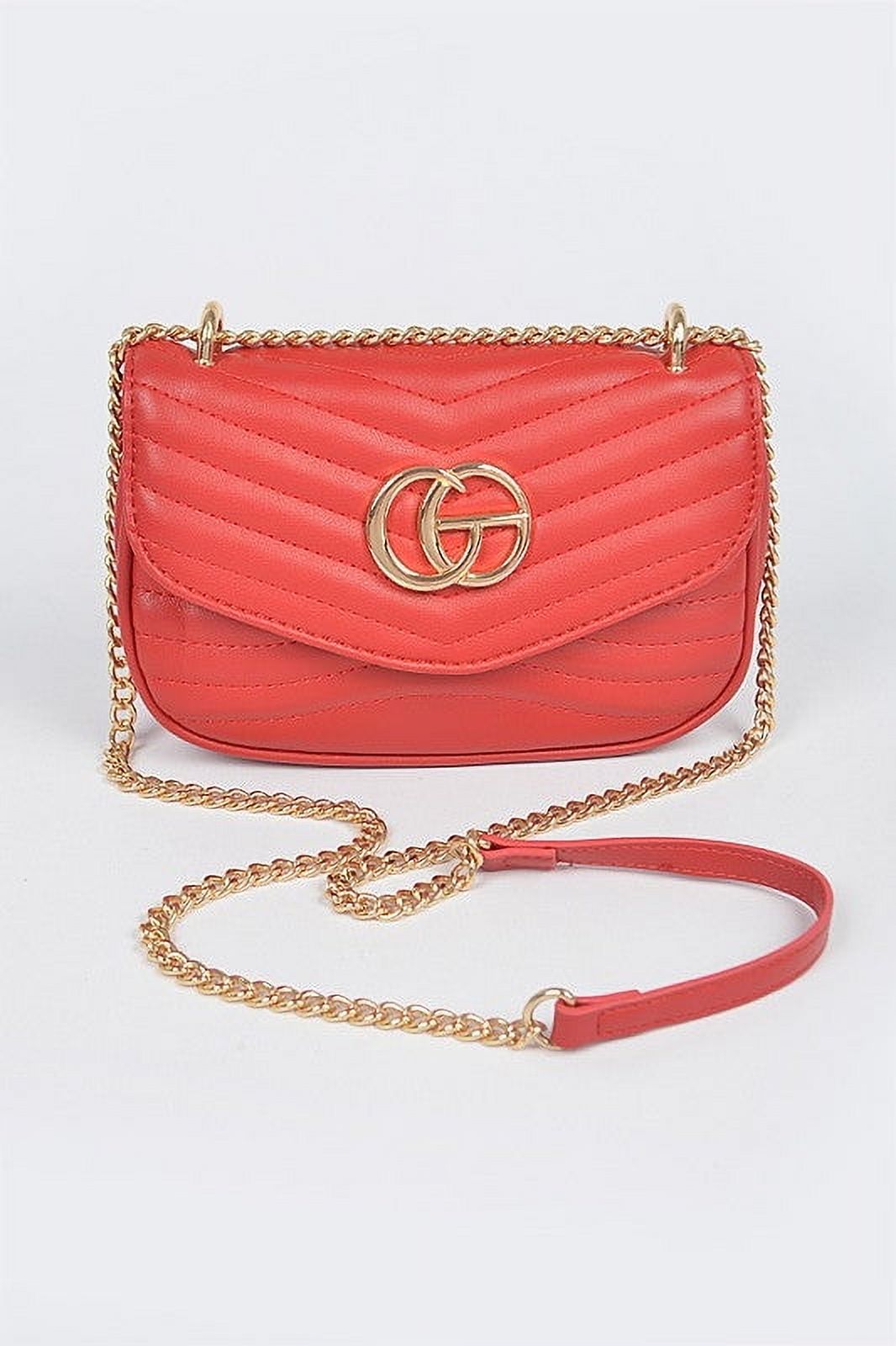 FASHNZFAB Logo Quilted Shoulder Swing Bag - Walmart.com