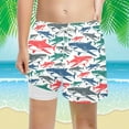 FASHOFT Boys Swim Trunks with Compression Liner Swimsuit Shorts Kids ...