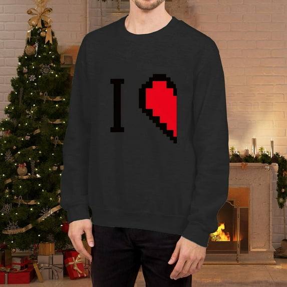 FASHOFT Couple Matching Valentine's Day Sweatshirts for Men Heart ...