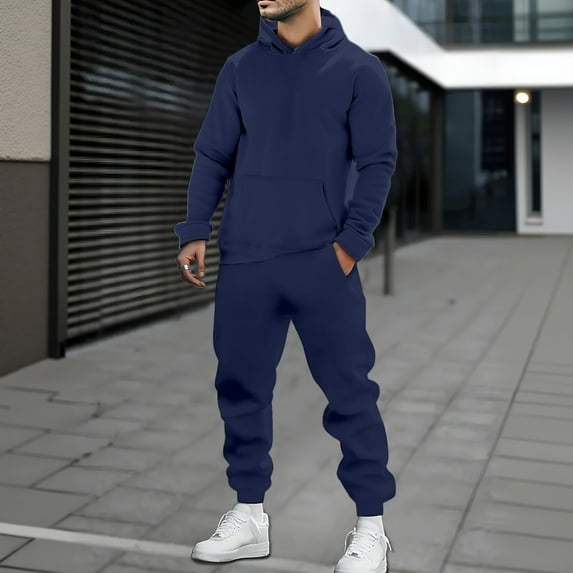 FASHOFT Men's Tracksuit 2 Piece Hoodie Sweatsuit Sets Casual Jogging ...