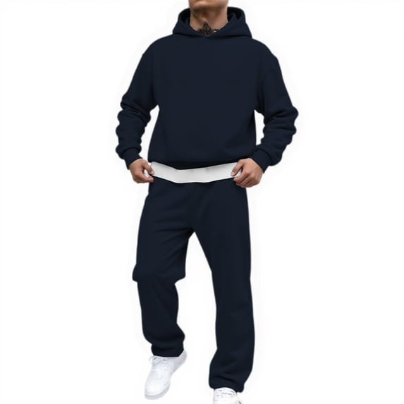FASHOFT Mens Sweatsuit Oversized Hoodie and Sweatpants Casual Athletic ...